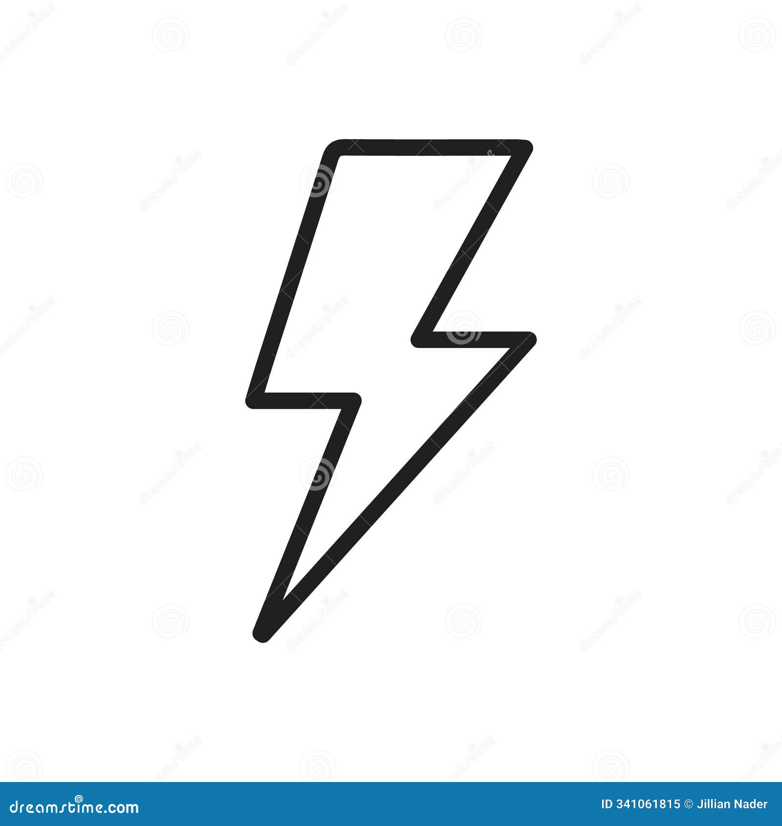 Flash Icon Simple Thin Outline Stock Illustration - Illustration of ...