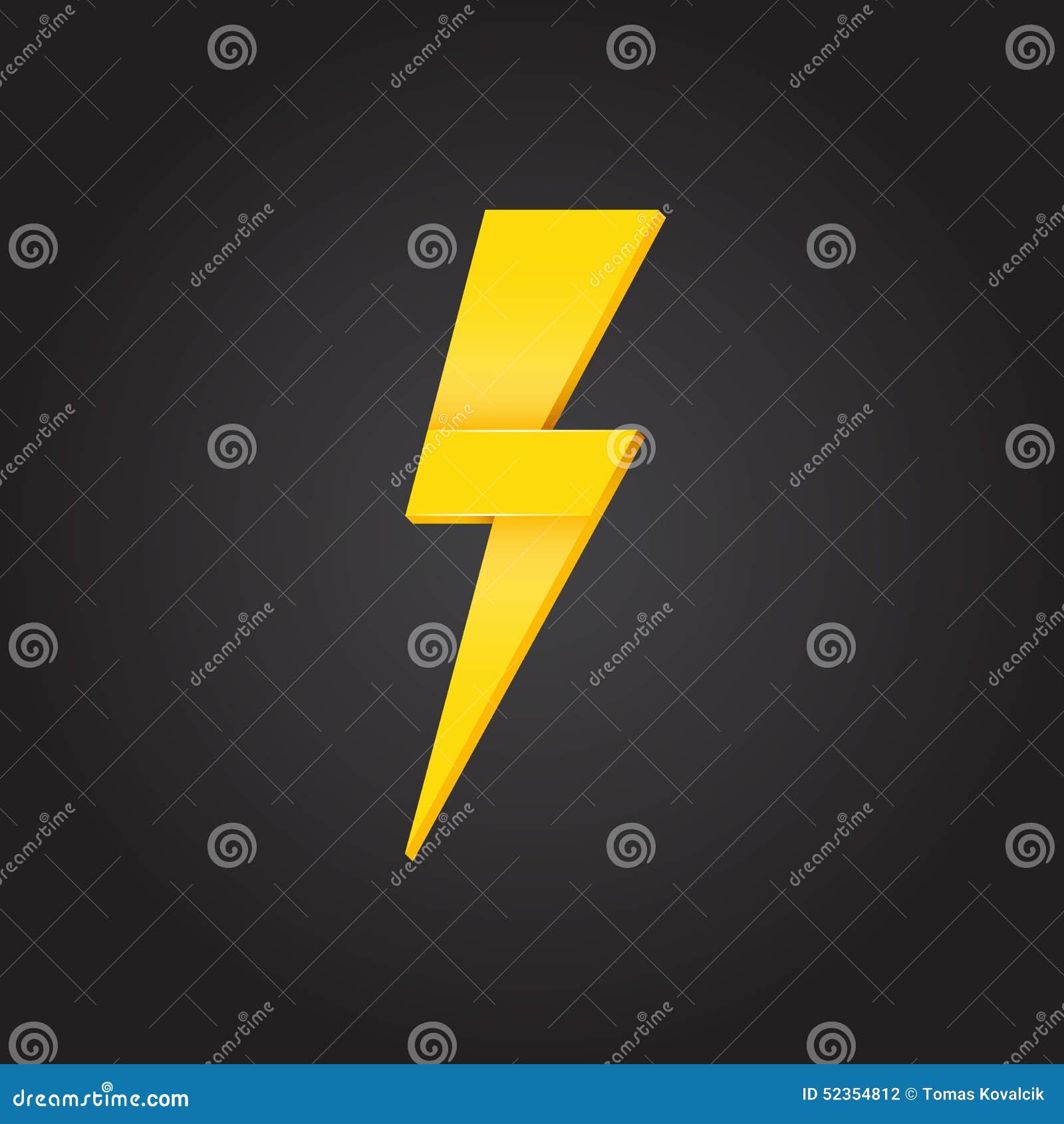 Flash icon stock vector. Illustration of bolt, sign, modern - 52354812