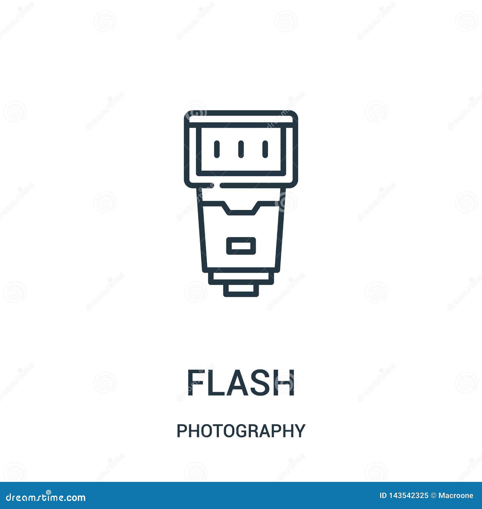 Flash Icon Vector from Photography Collection. Thin Line Flash Outline ...