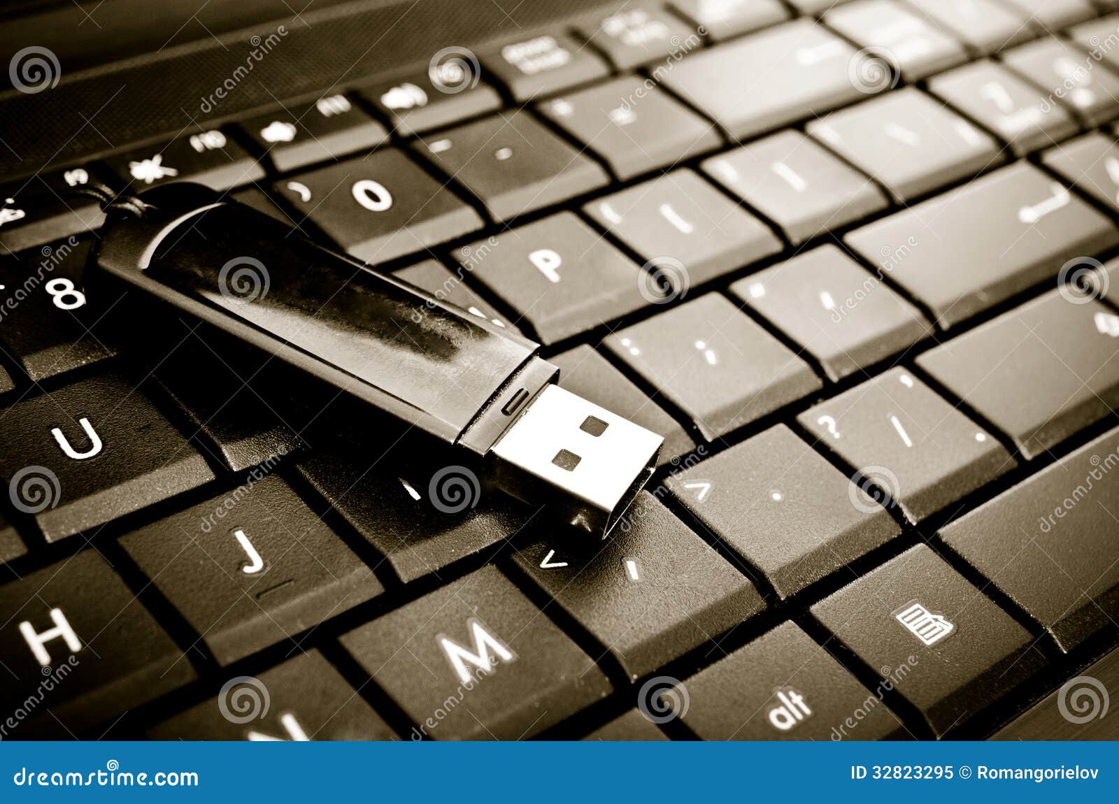 Flash and laptop stock image. Image of information, black - 32823295