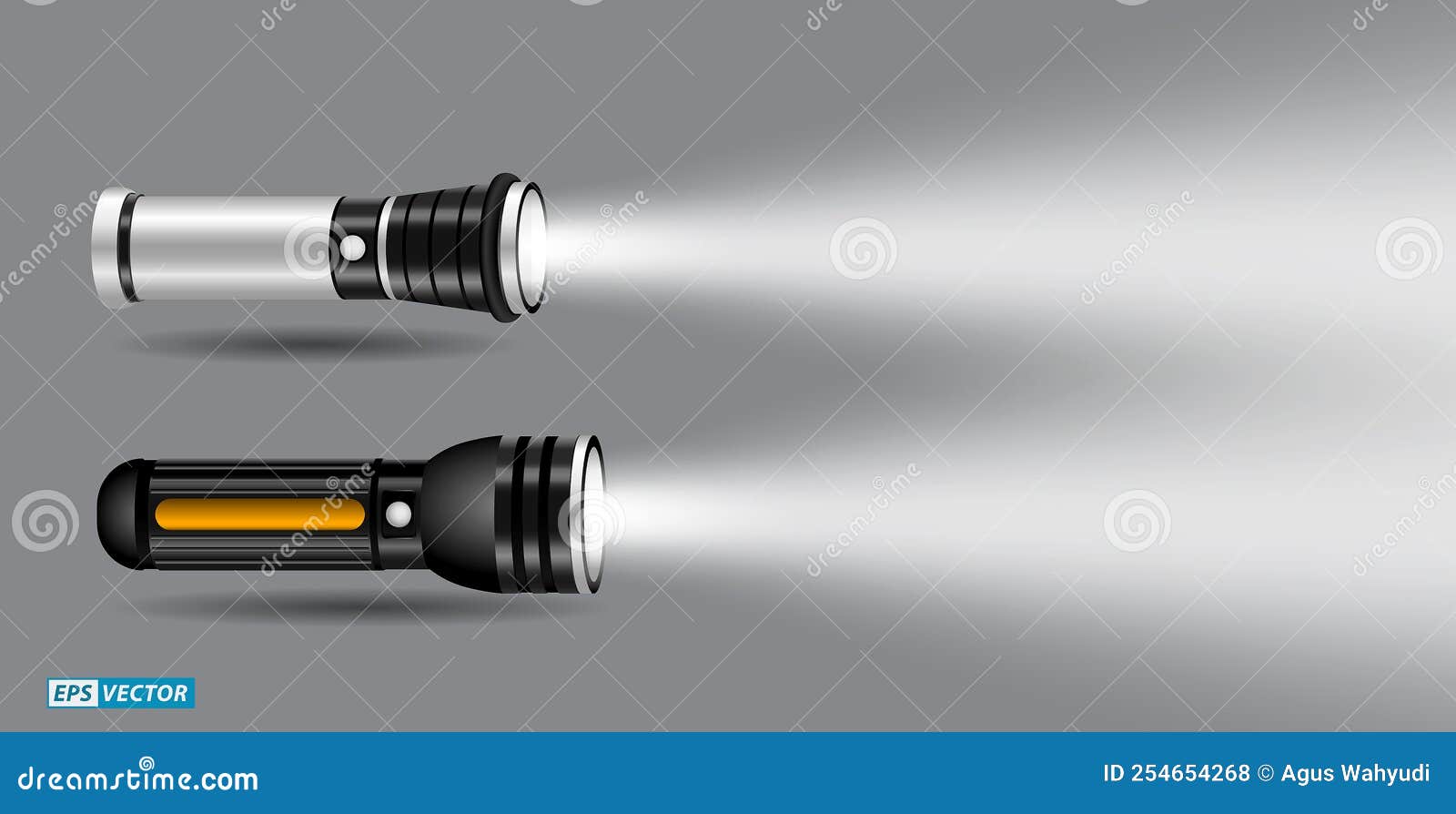 Flashlights Torch Linear Style Pictogram Vector Illustration ...