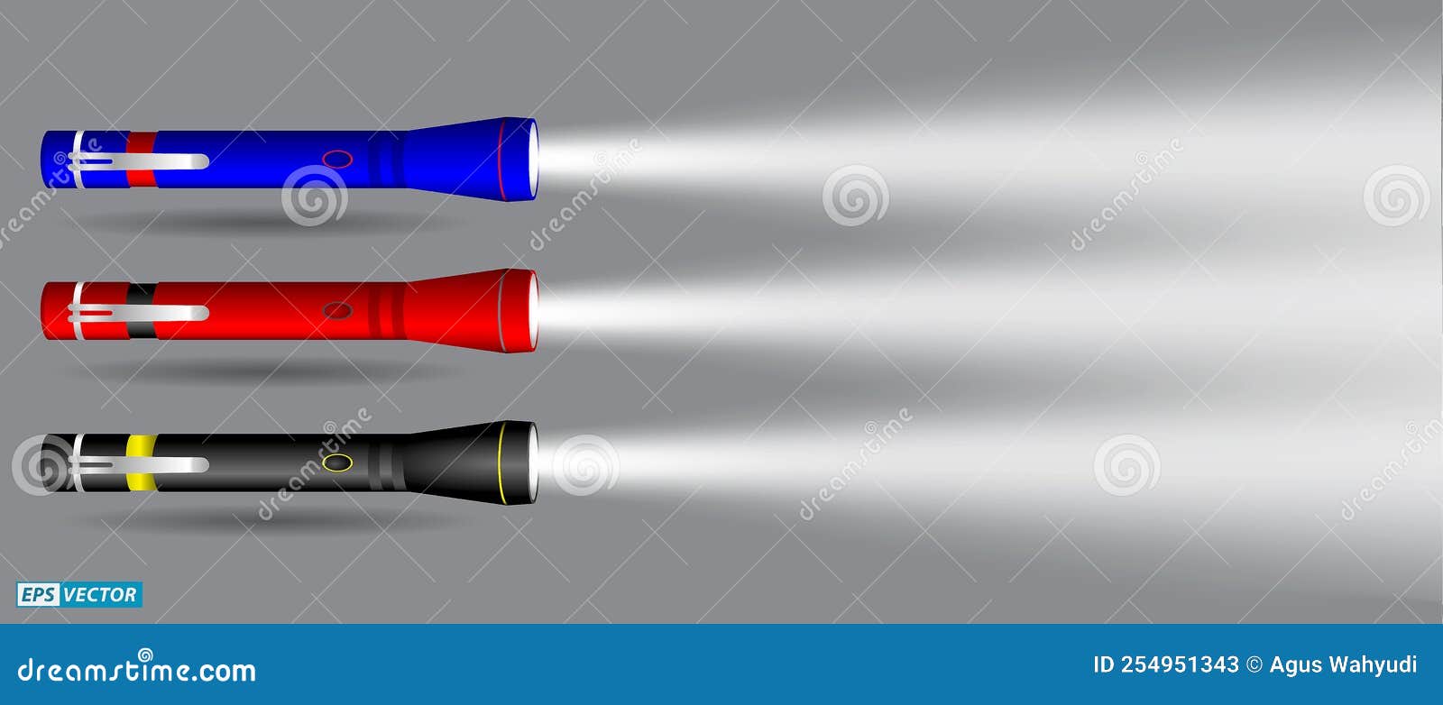 Flashlights Torch Linear Style Pictogram Vector Illustration ...