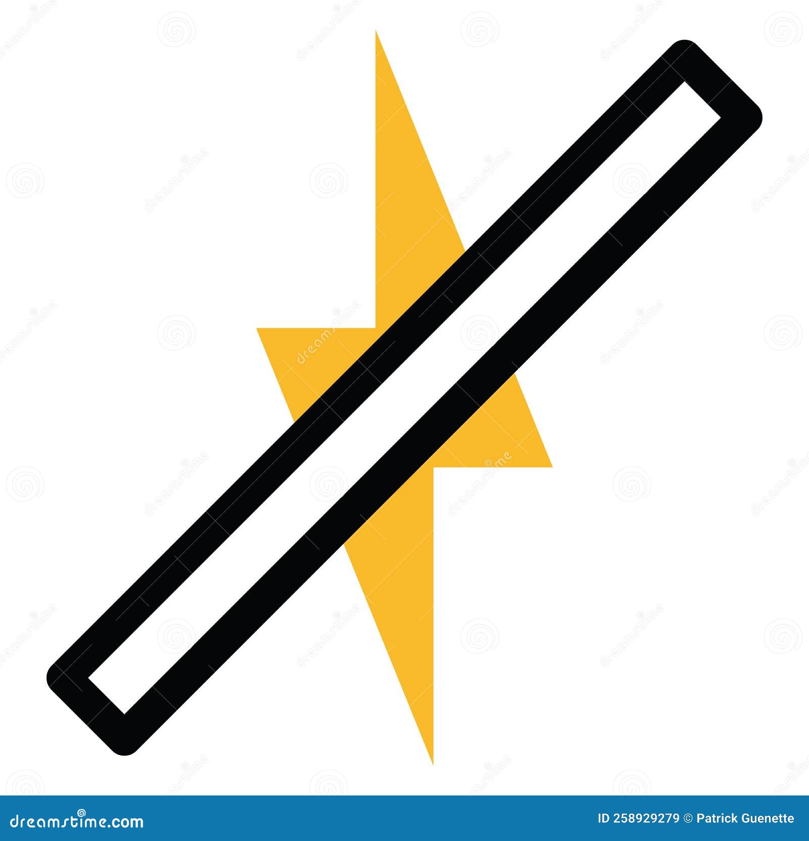Flash light off, icon stock vector. Illustration of night - 258929279