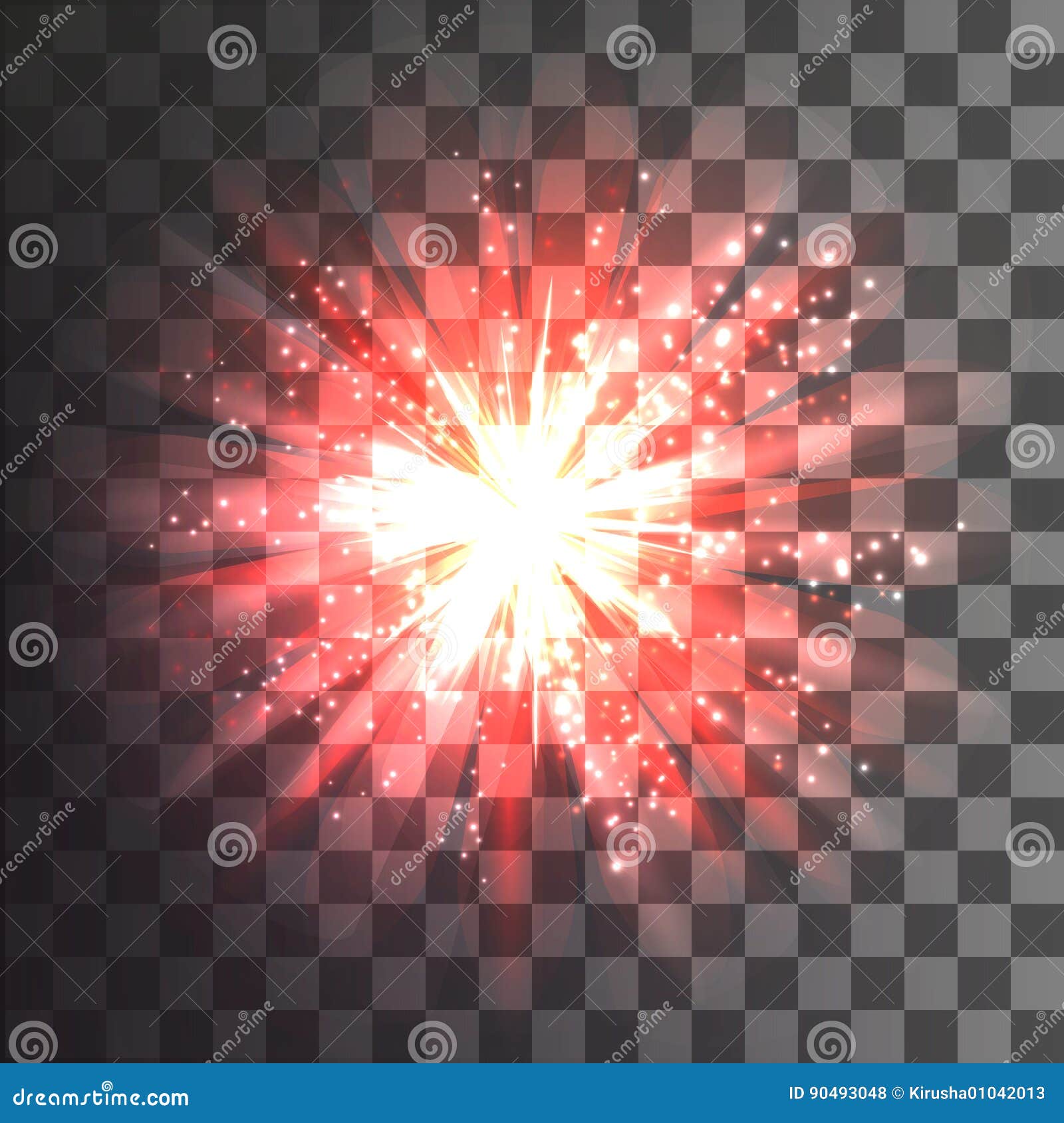 Flash of Light on a Transparent Background Stock Vector - Illustration ...