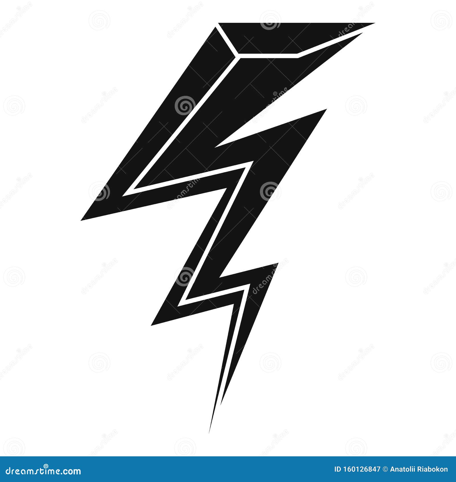 Flash Lightning Bolt Icon, Simple Style Stock Vector - Illustration of ...