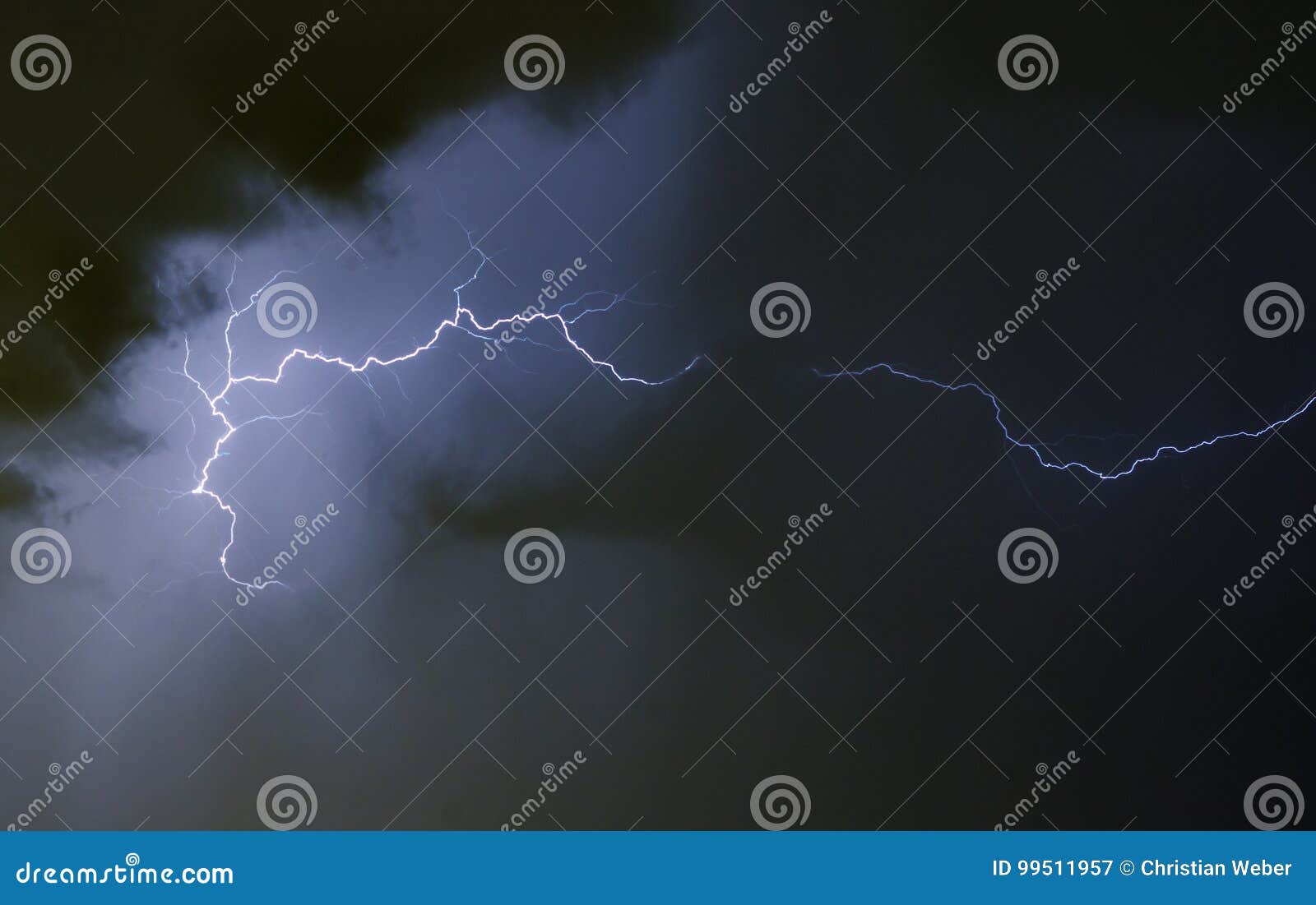 Flash Lightning and Cloudy Sky Stock Image - Image of powerful, storm ...