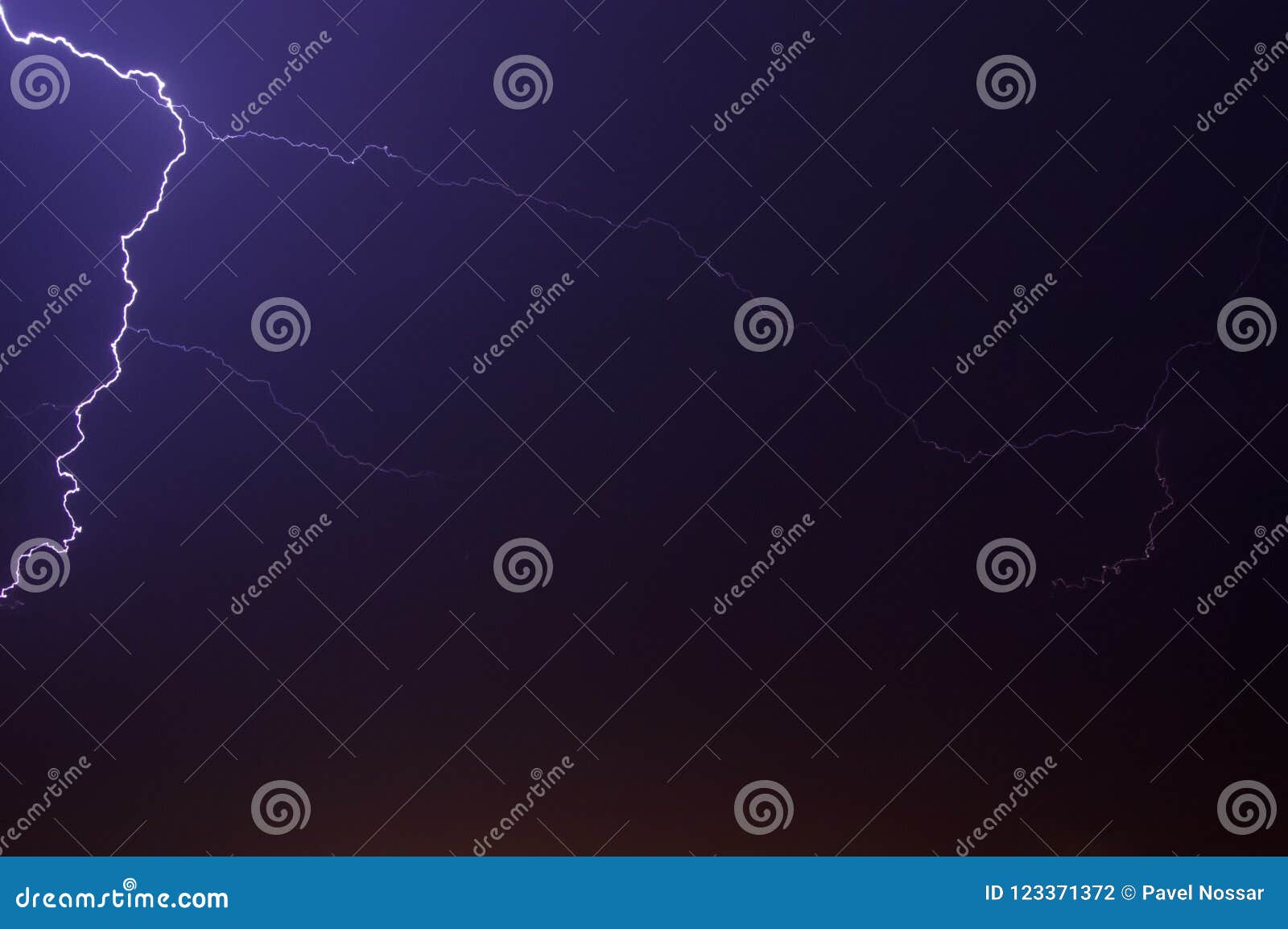 Flash of Lightning in the Sky Background Stock Photo - Image of ...