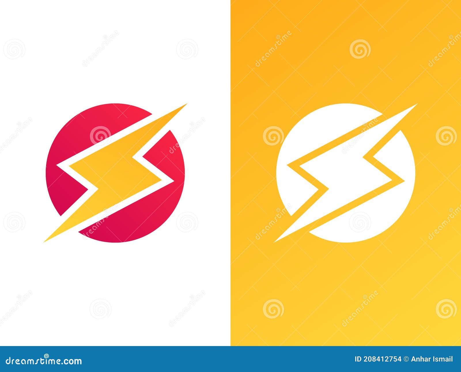 Flash Company Logo stock vector. Illustration of brand - 208412754