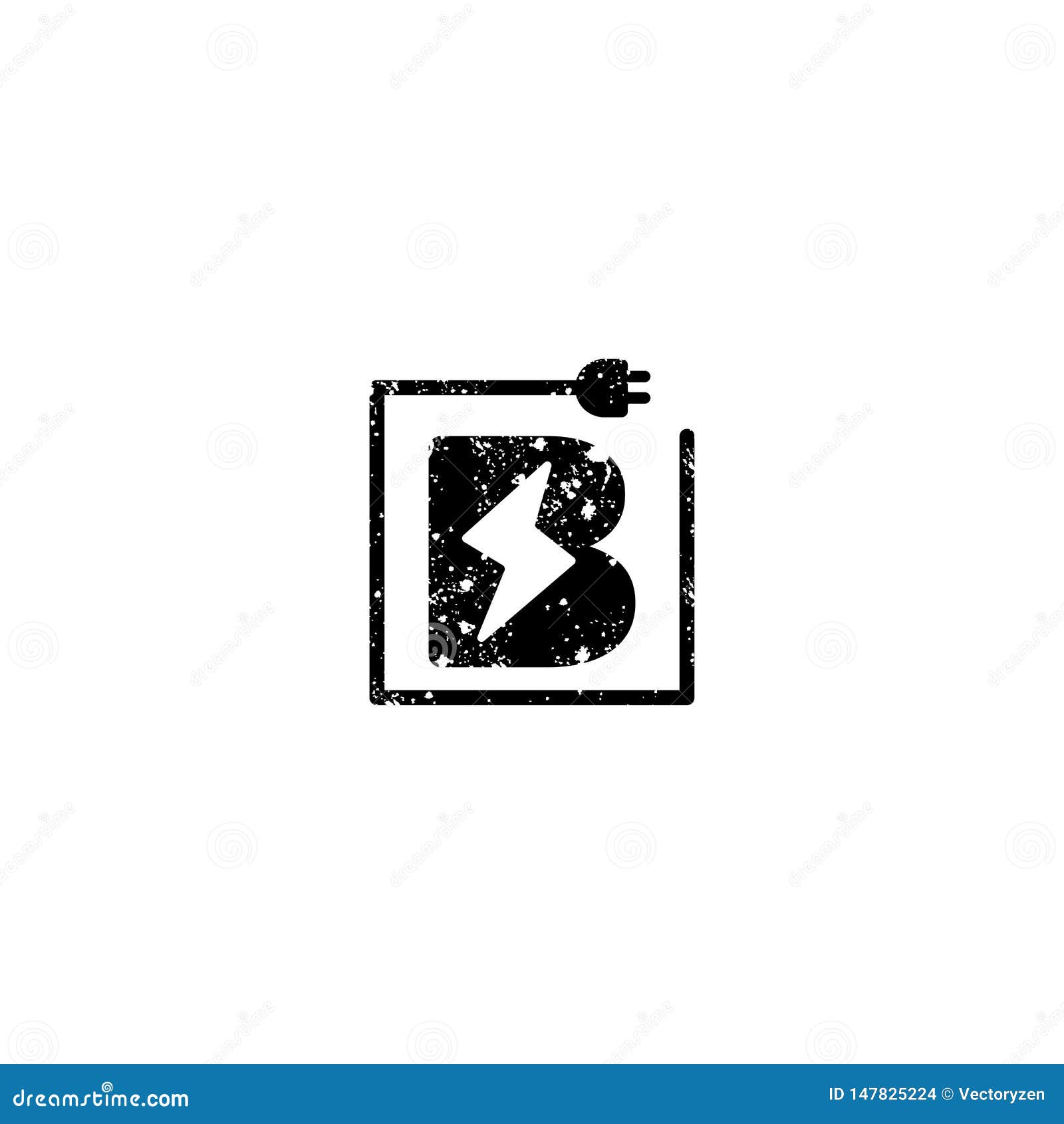 Flash Logo Initial B Symbol Electrical Vector Icon Element Isolated ...