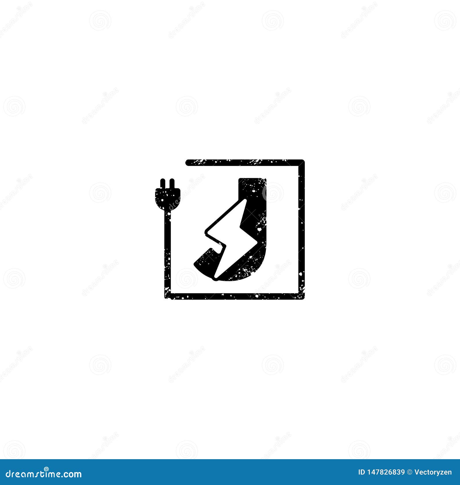 Flash Logo Initial J Symbol Electrical Vector Icon Element Isolated ...