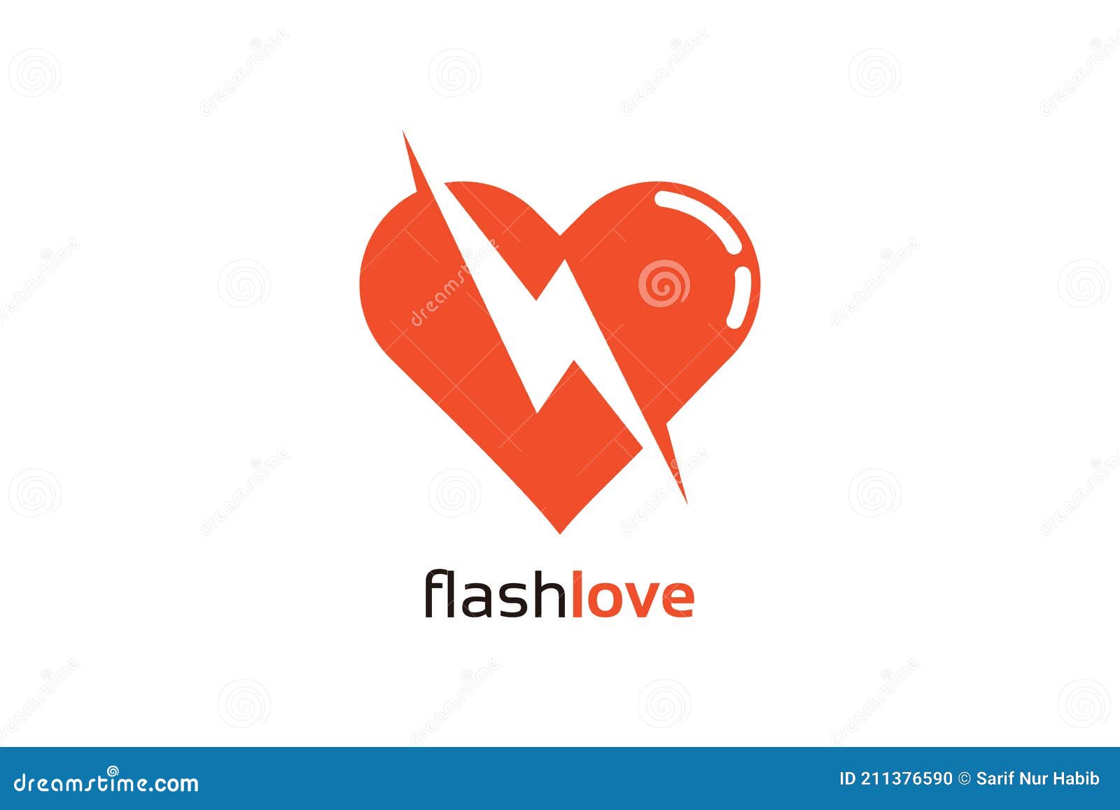 Flash Love Logo Design Template Stock Vector - Illustration of fast ...