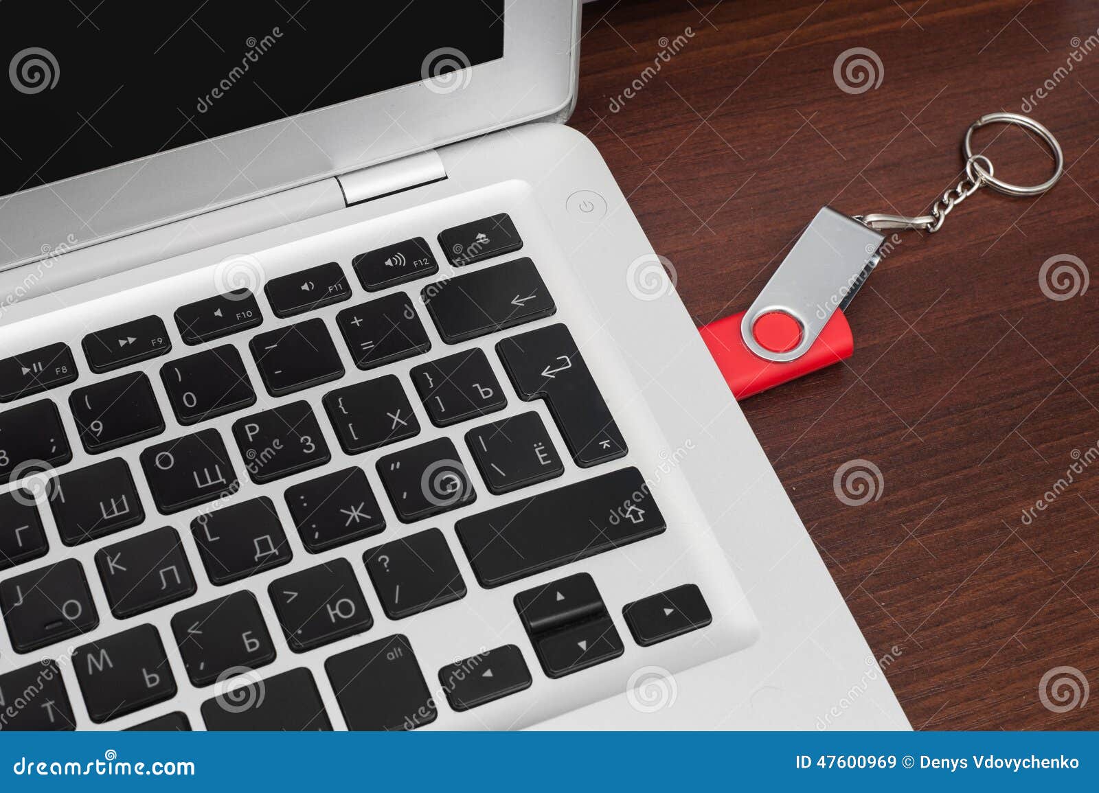 Flash Memory Drive Plugged into a Laptop Port Stock Image - Image of ...