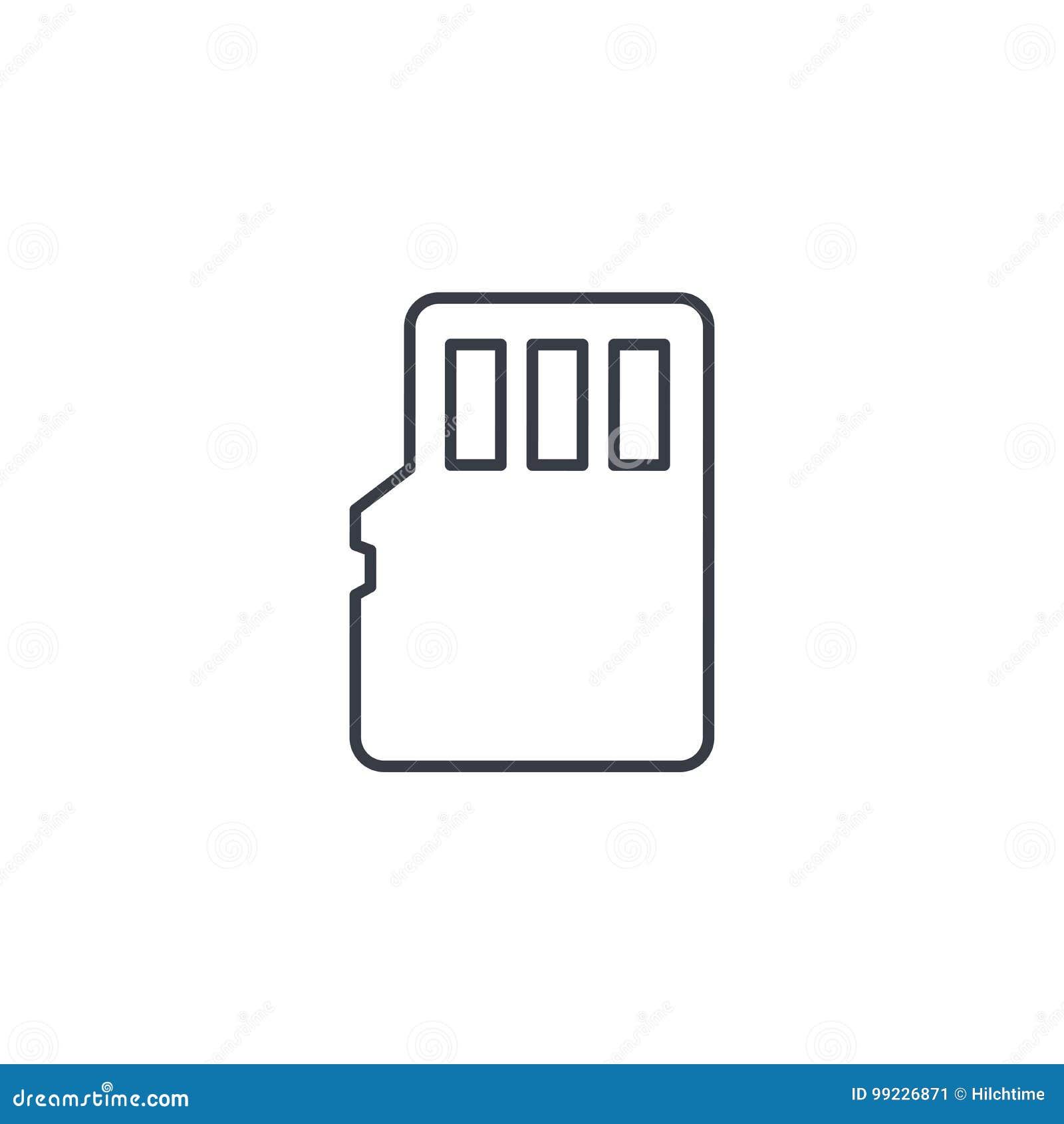Flash Memory SD Card Thin Line Icon. Linear Vector Symbol Stock Vector ...
