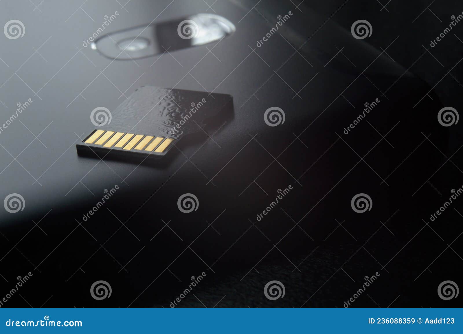 Flash Memory Storage Concept: Micro SD Card On The Background Of A ...