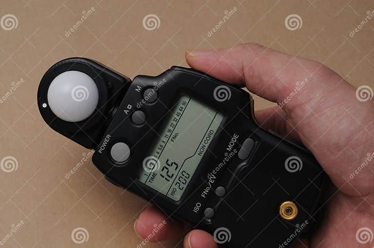 Flash meter stock photo. Image of calibrate, photographer - 34298352