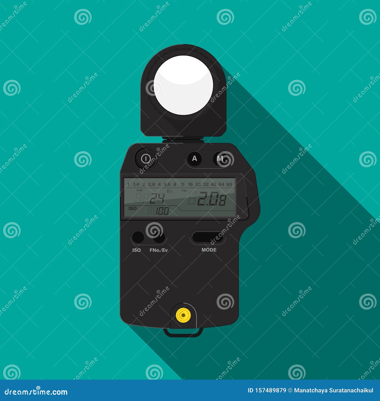 Flash meter. stock illustration. Illustration of digital - 157489879