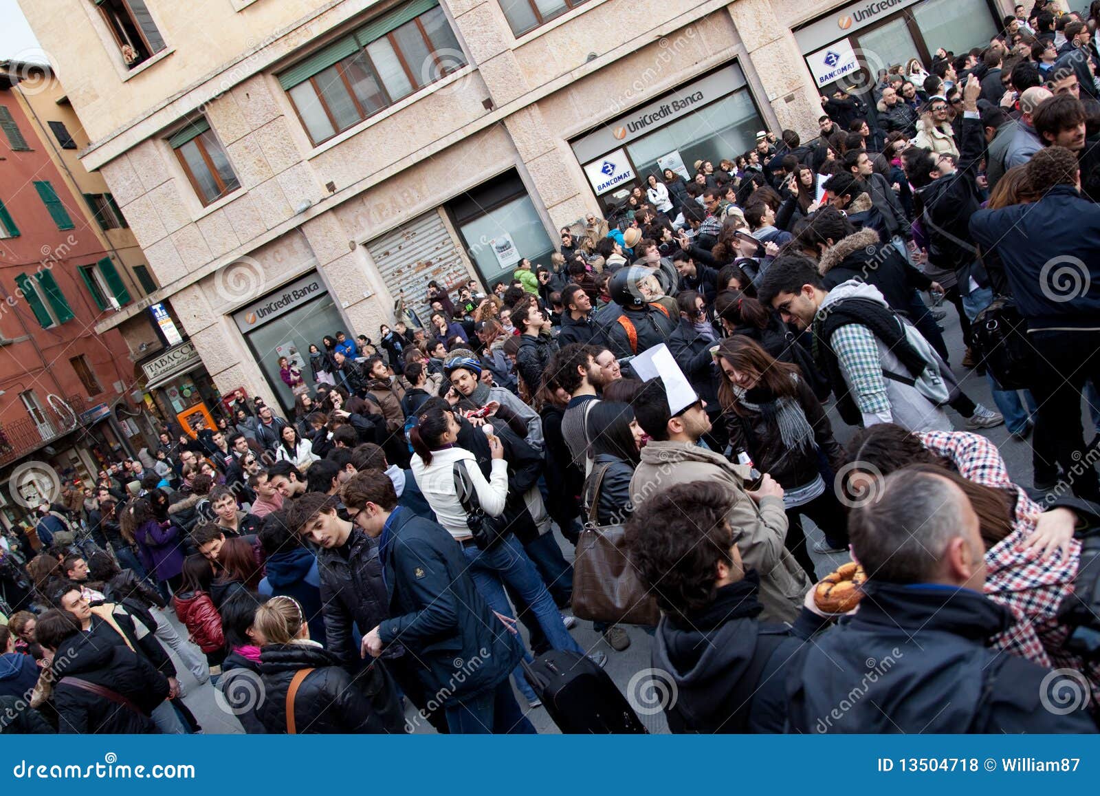 Flash Mob editorial stock photo. Image of crazy, town - 13504718