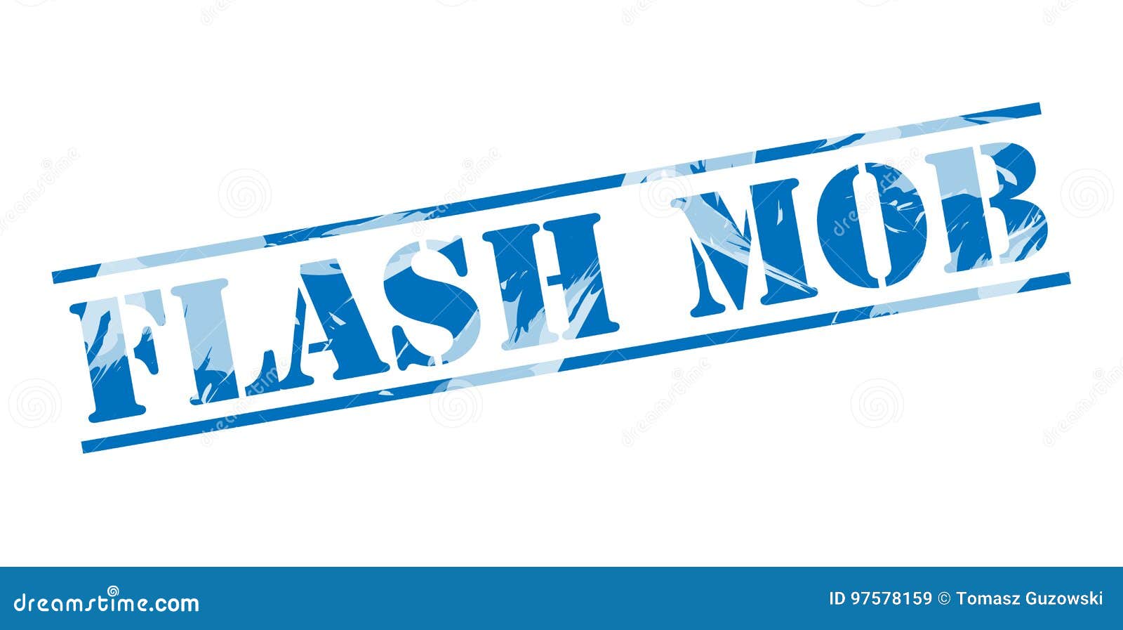 Flash mob blue stamp stock illustration. Illustration of stamp - 97578159
