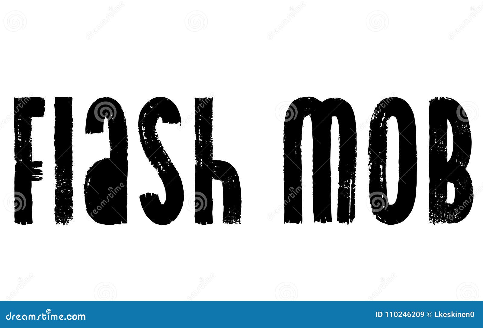 Flash Mob stamp typ stock vector. Illustration of counterculture ...