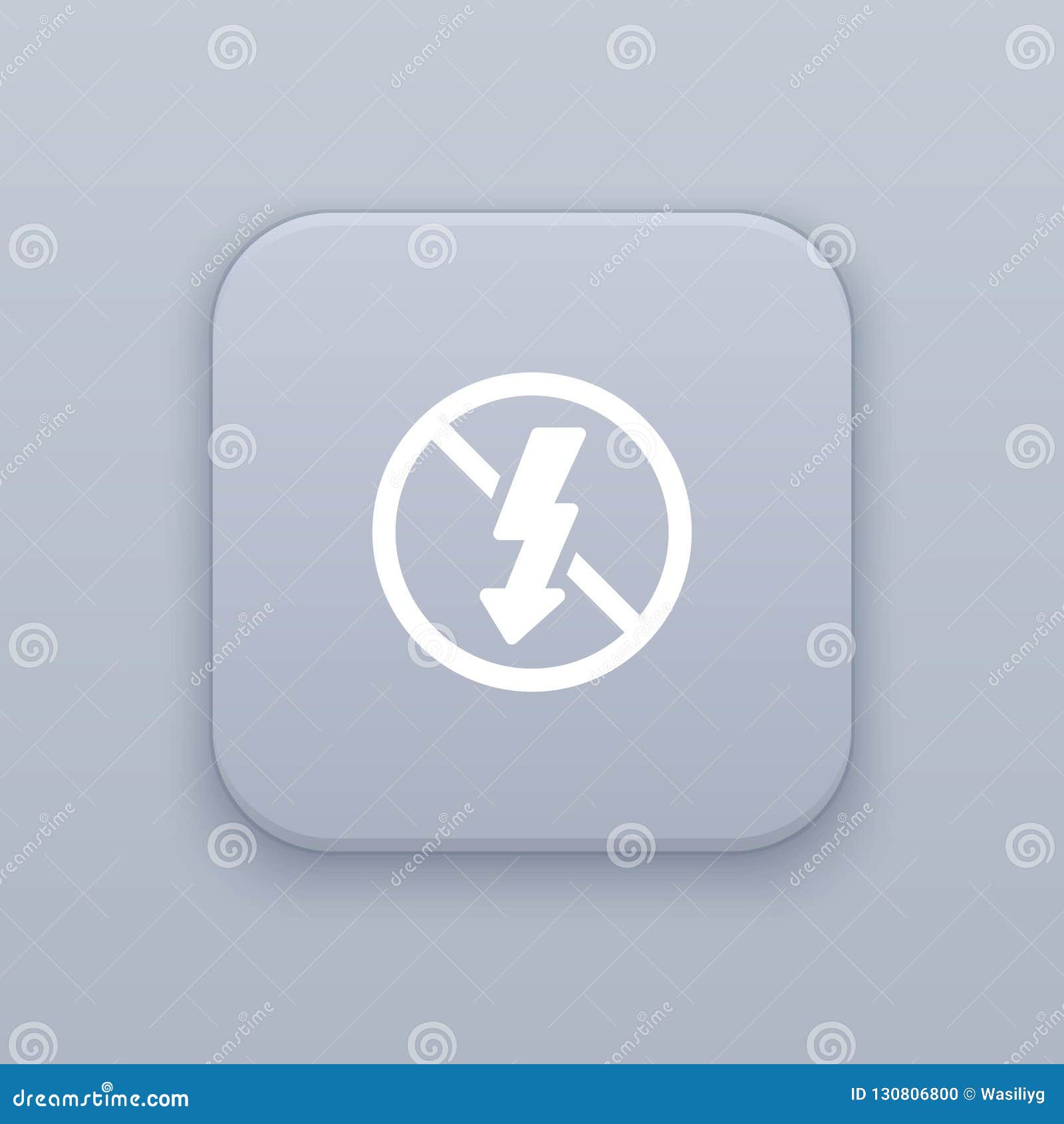 Flash Off Button, Best Vector Stock Vector - Illustration of interface ...