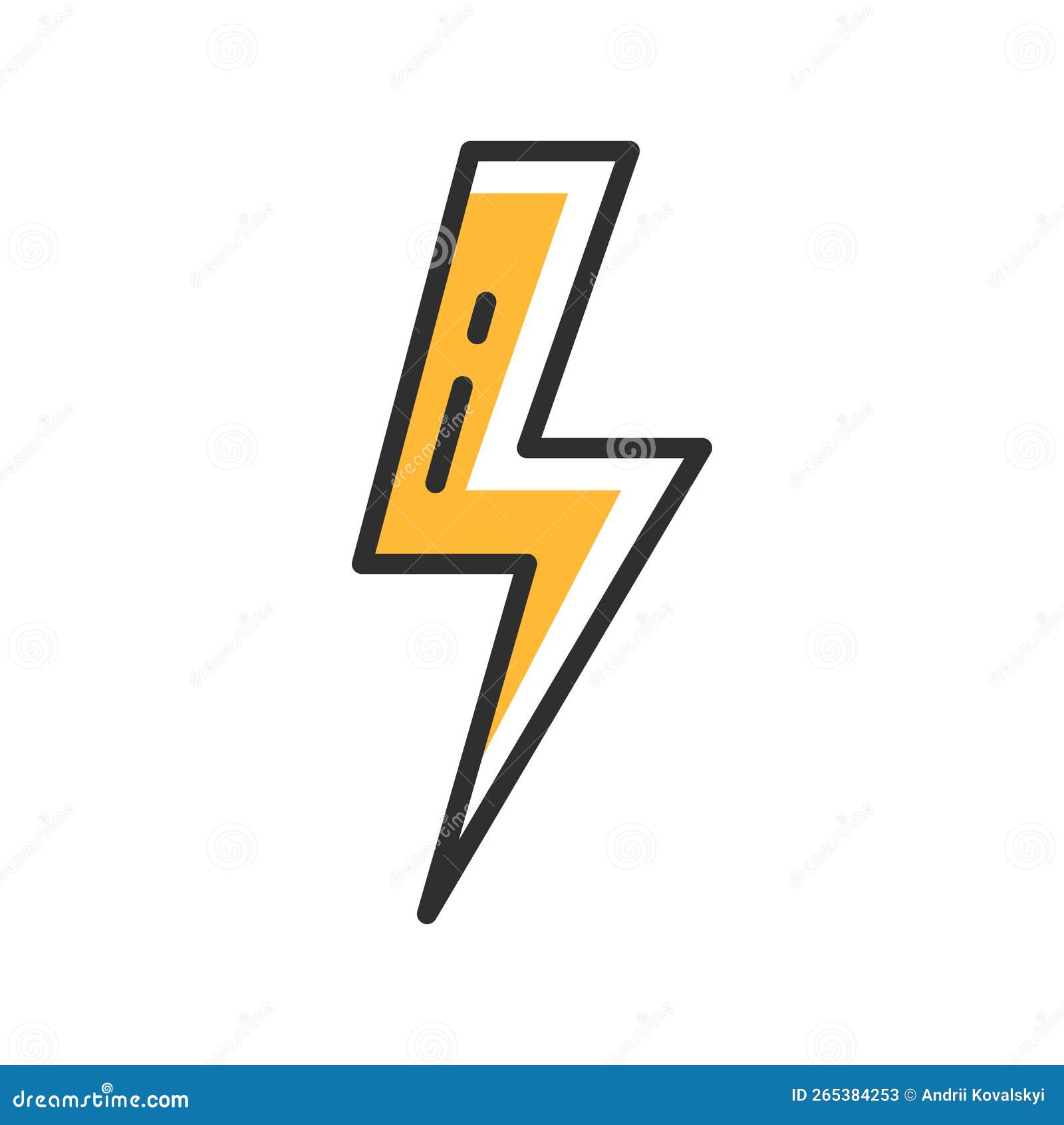 Flash Outline Icon. Vector Illustration Concept Stock Illustration ...