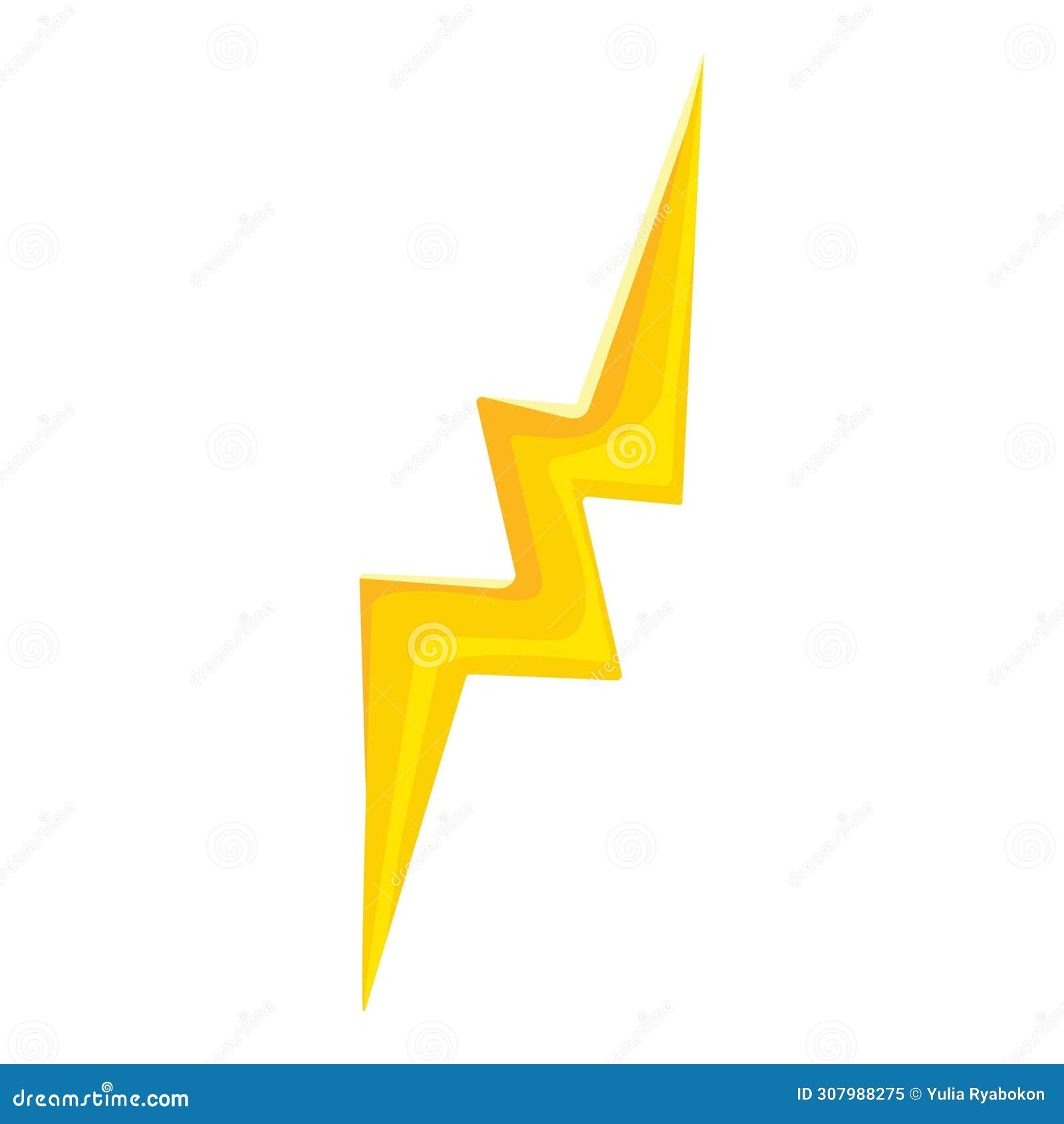 Flash Power Icon Cartoon Vector. Warning Charge Stock Vector ...