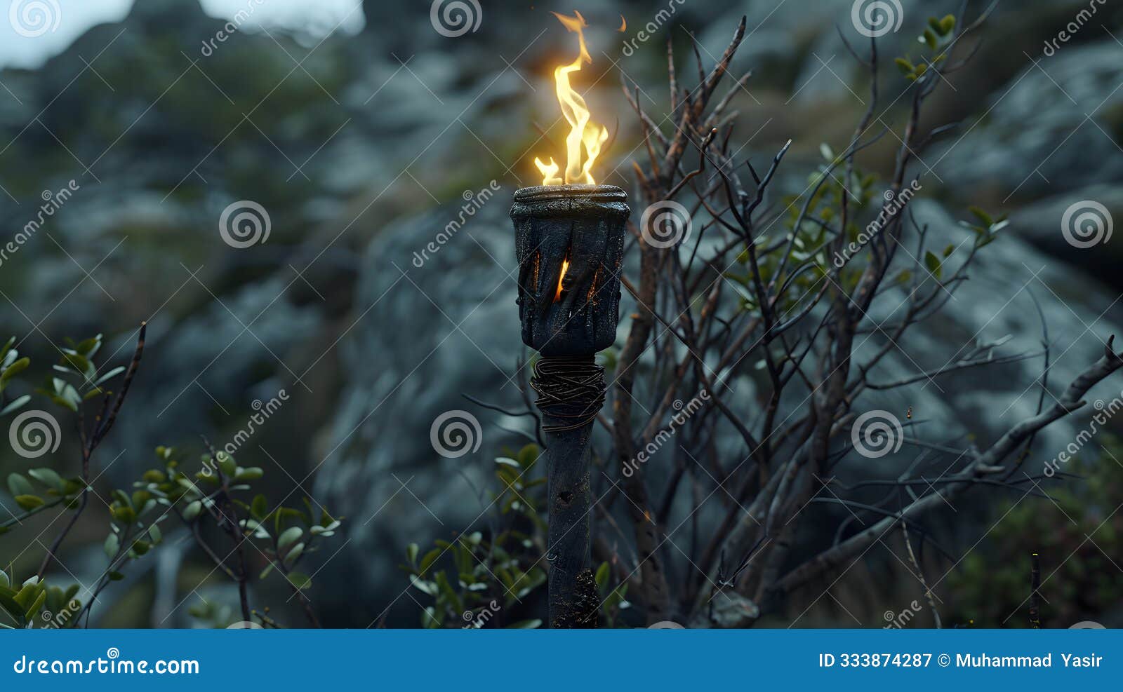 Flash. Realistic Torches Glowing Effects Stock Image - Image of ...