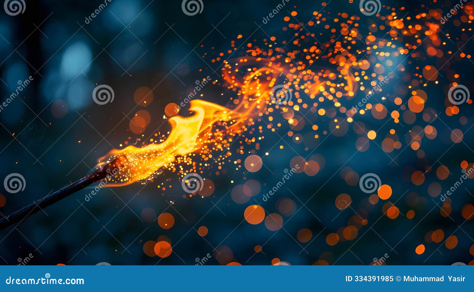 Flash. Realistic Torches Glowing Effects Stock Image - Image of nature ...