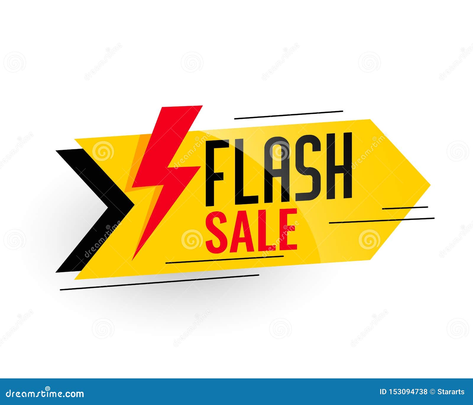 Flash Sale and Discount Banner Design Stock Vector - Illustration of ...