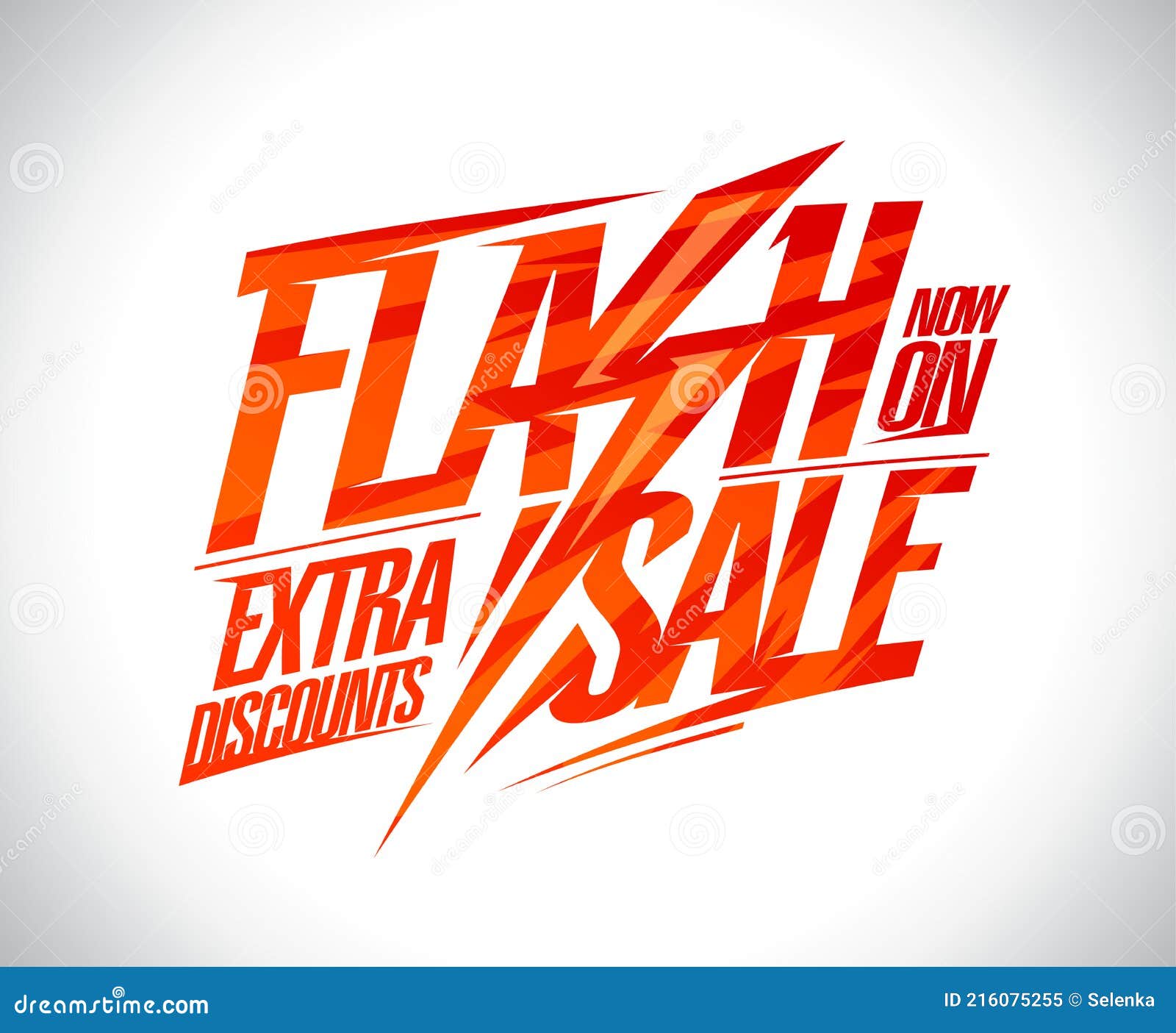 Flash Sale, Extra Discounts Now on, Lettering Banner Stock Vector ...