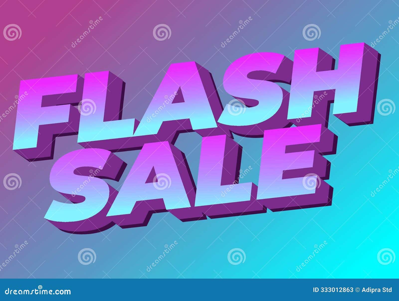 Flash Sale. Text Effect in 3D Style for Digital or Pint Promotion Stock ...