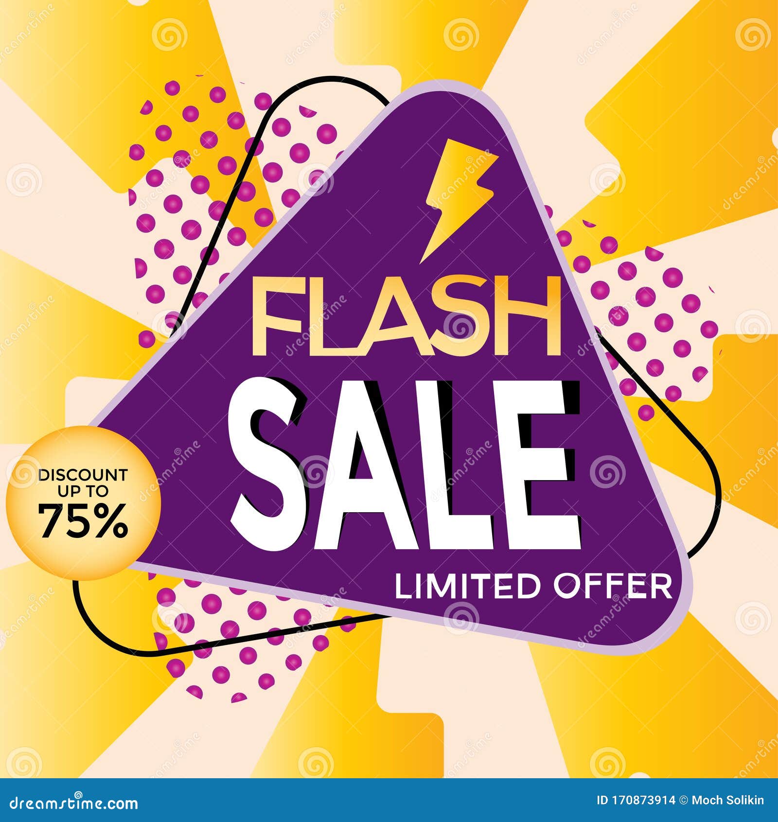 Flash Sales Discounts in Text for Banners, Leaflets, Web Templates ...