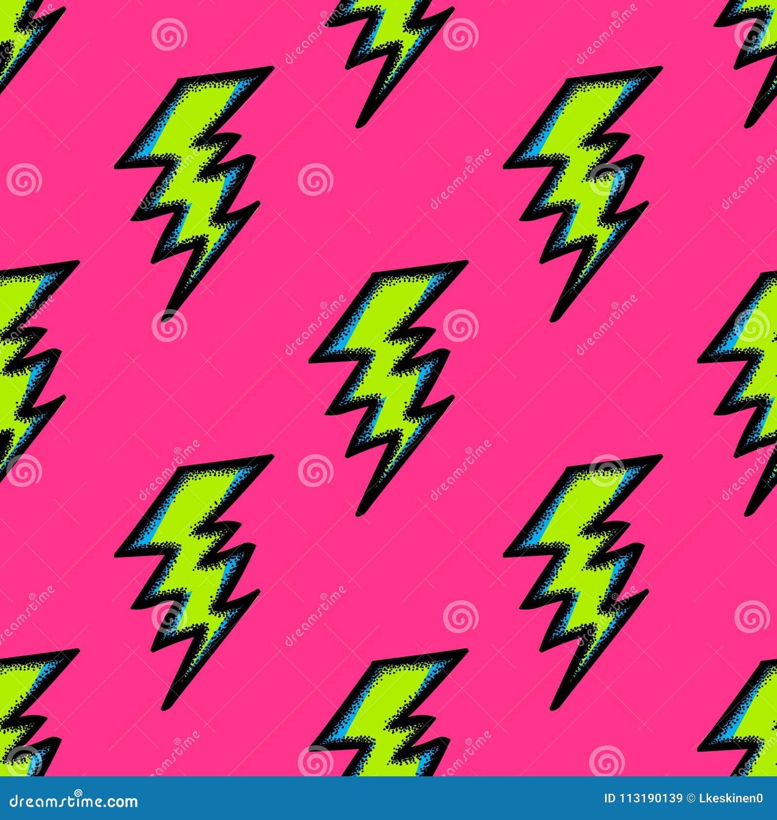 Flash seamless pattern stock vector. Illustration of electricity ...