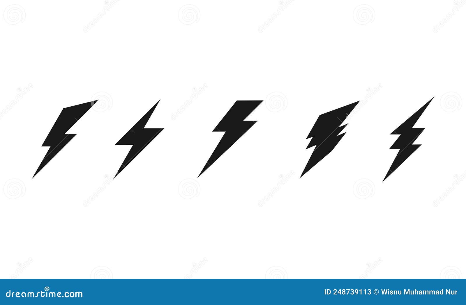 Flash Set Illustration Vector Logo Stock Vector - Illustration of ...