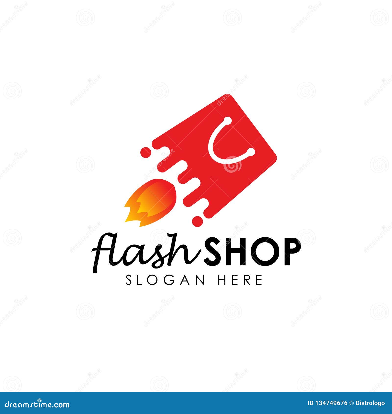Flash Shop Logo Design Template. Flash Sale Vector Illustration Stock ...