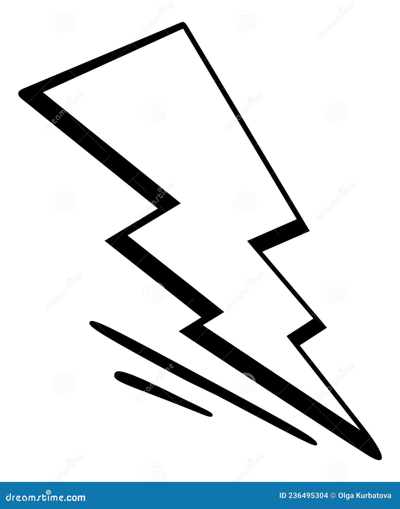 Flash Sign in Retro Line Style. Comic Lightning Strike Symbol Stock ...