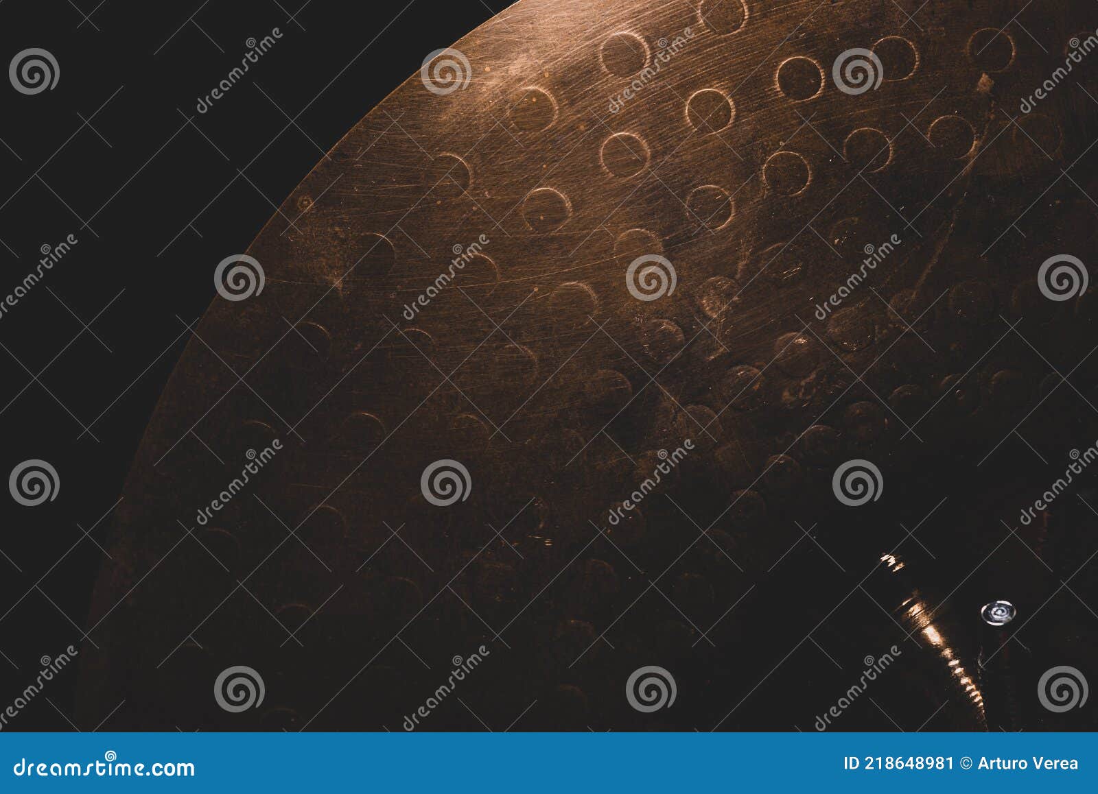 Flash Splash Cymbal of a Drum Set, Macro Close Up Portrait Stock Image ...