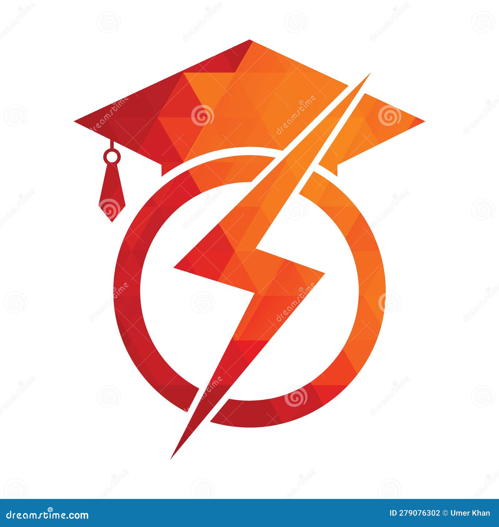Flash Student Vector Logo Template. Stock Vector - Illustration of ...