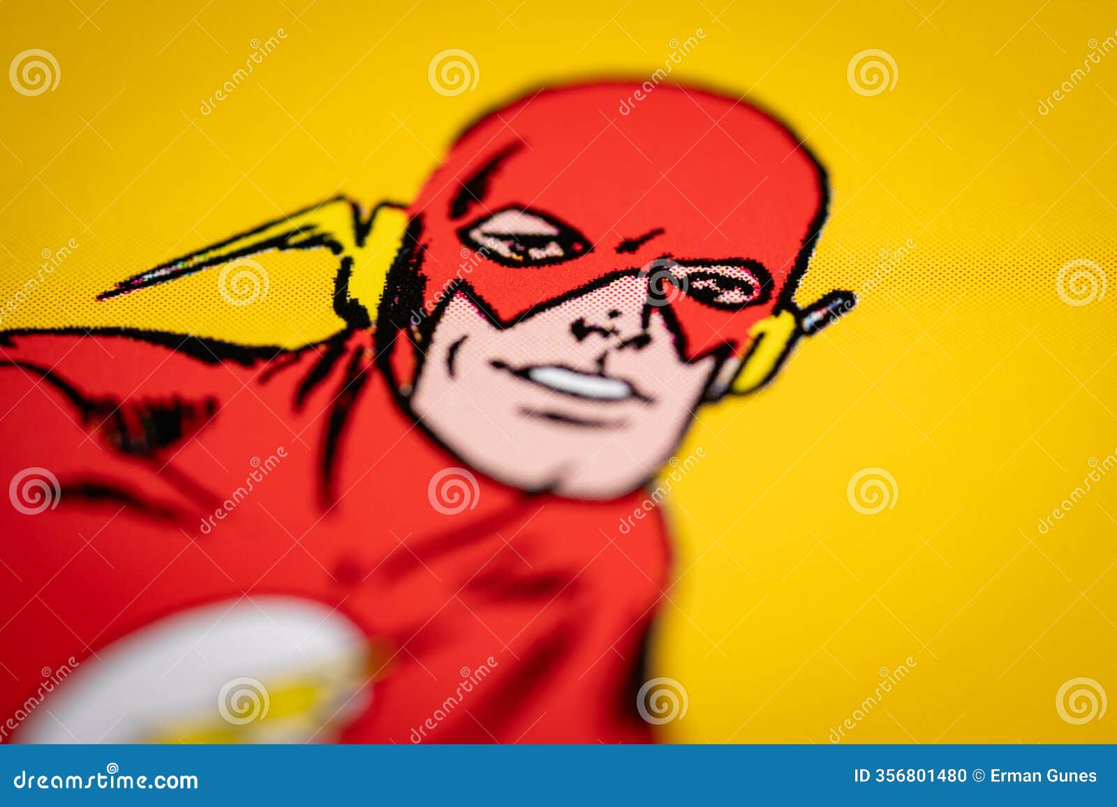 The Flash Superhero from a Comic Book. Editorial Image - Image of ...
