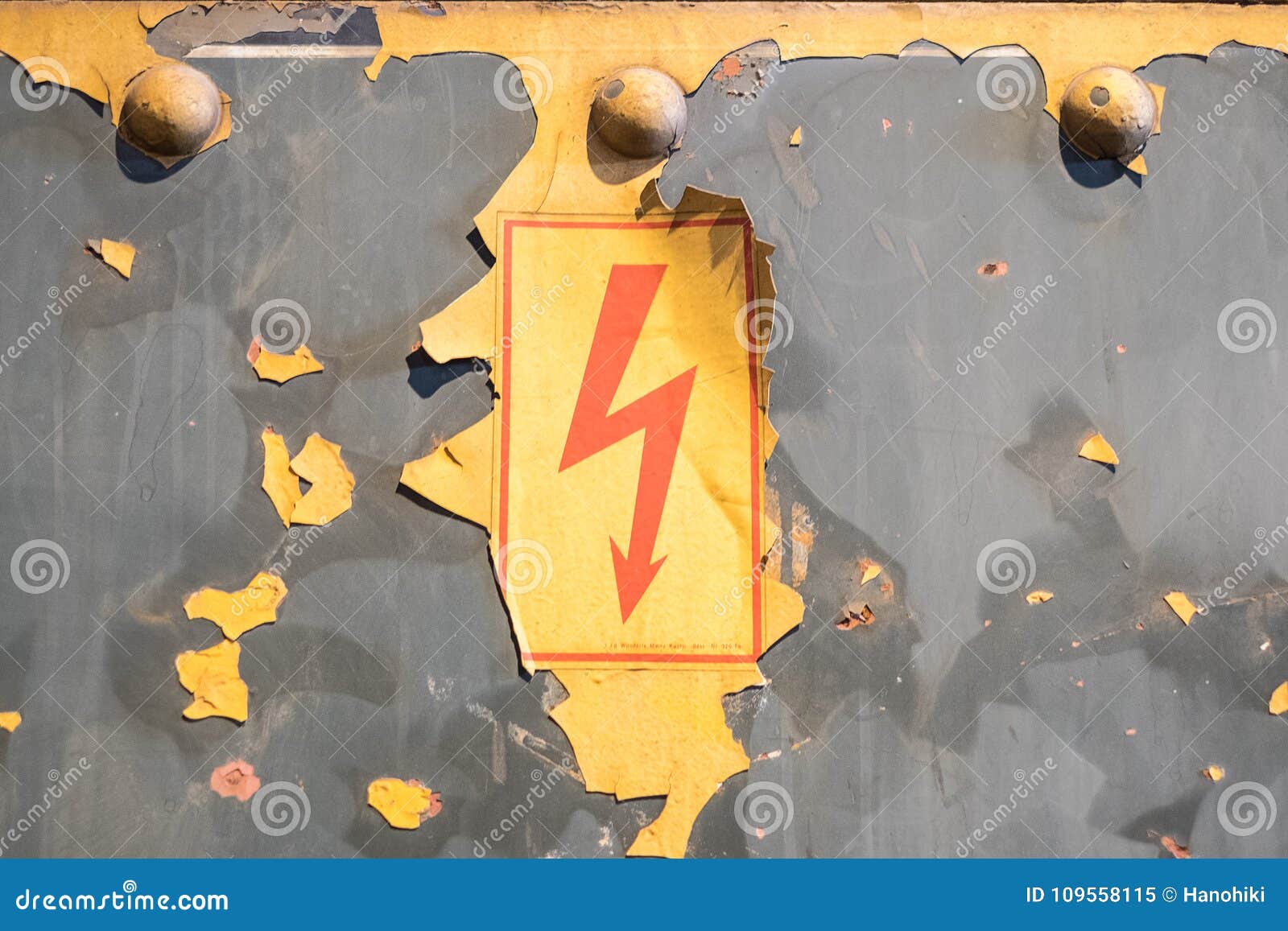 Flash Symbol, Old Warning Sign, Cution -electricity on Vintage B Stock ...