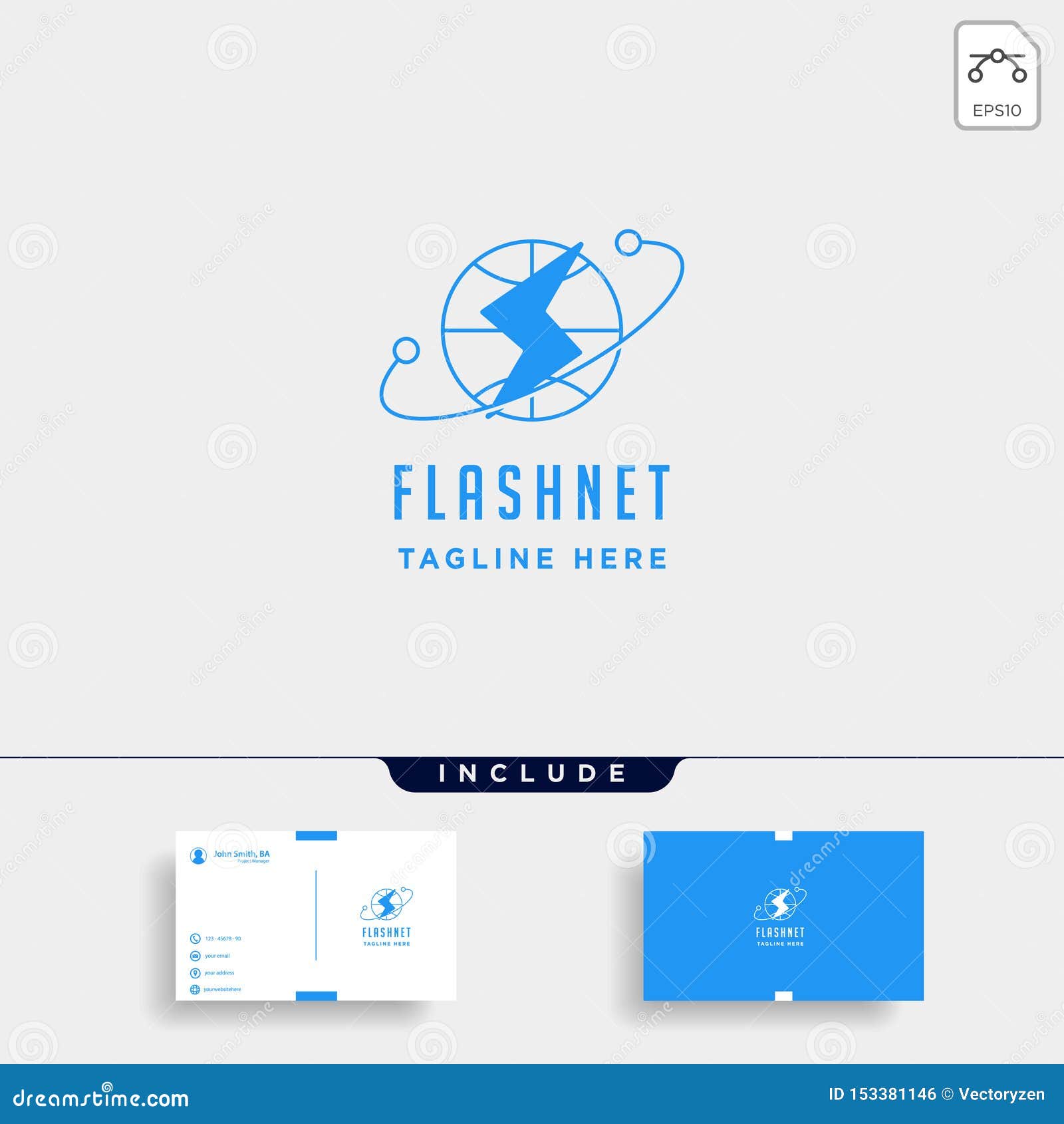 Flash Thunder Internet Logo Design Vector Power Connection Symbol Sign ...