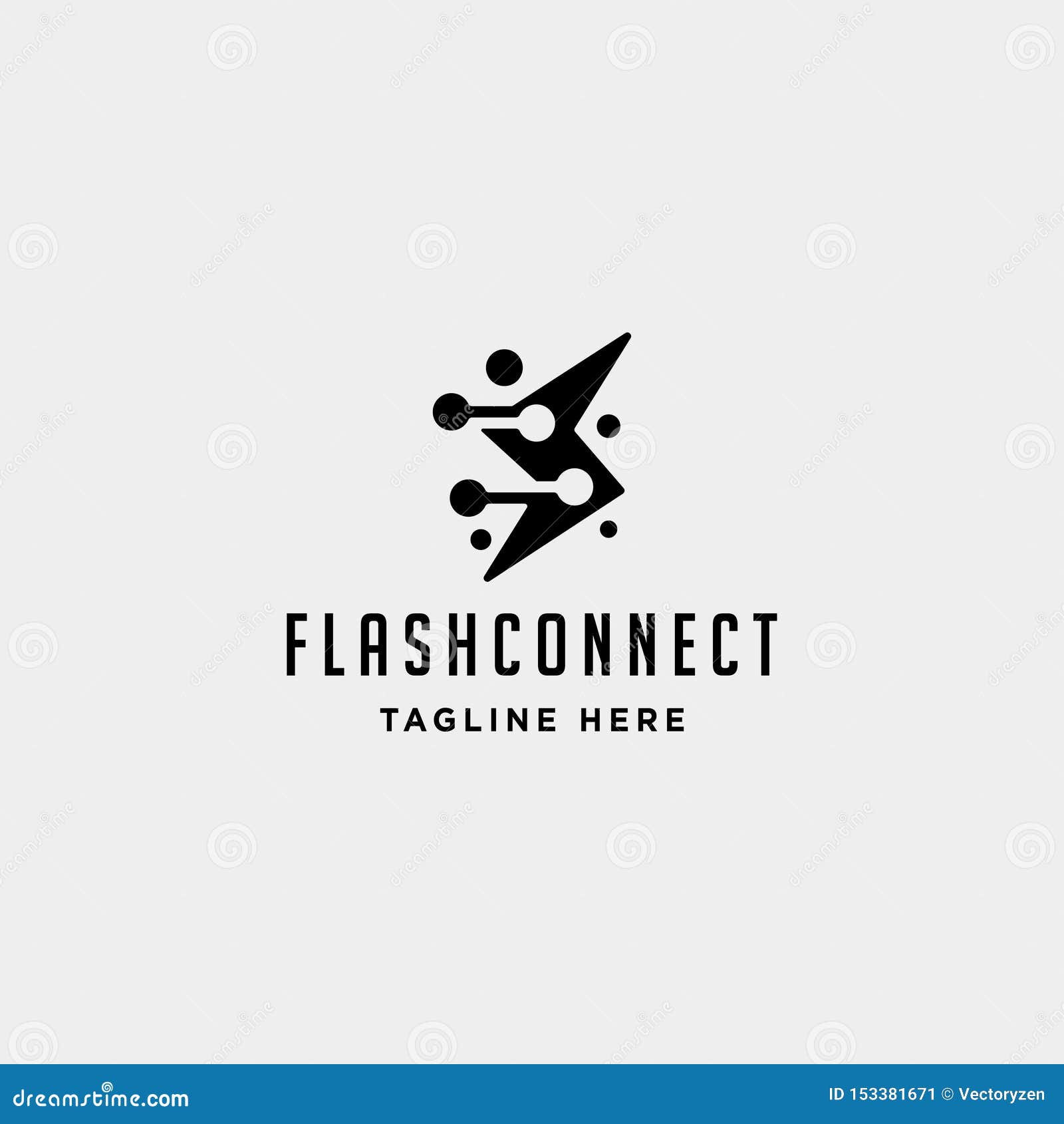 Flash Thunder Internet Logo Design Vector Power Connection Symbol Sign ...