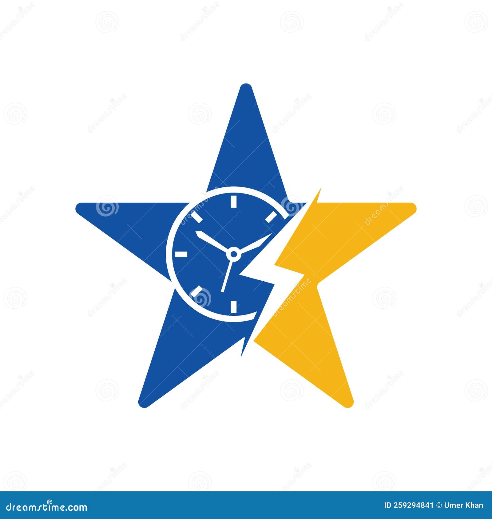 Flash Time Star Shape Concept Vector Logo Design. Stock Vector ...
