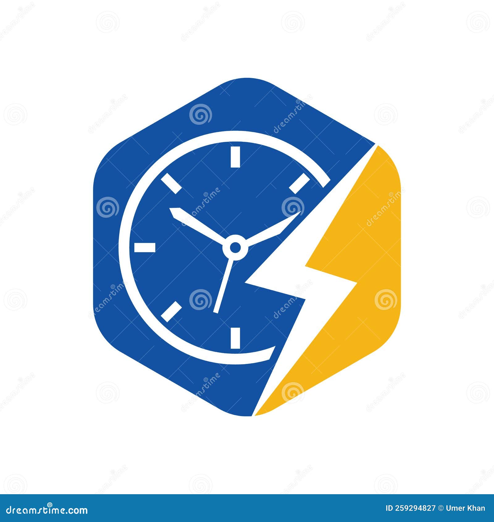 Flash Time Vector Logo Design. Stock Vector - Illustration of hour ...
