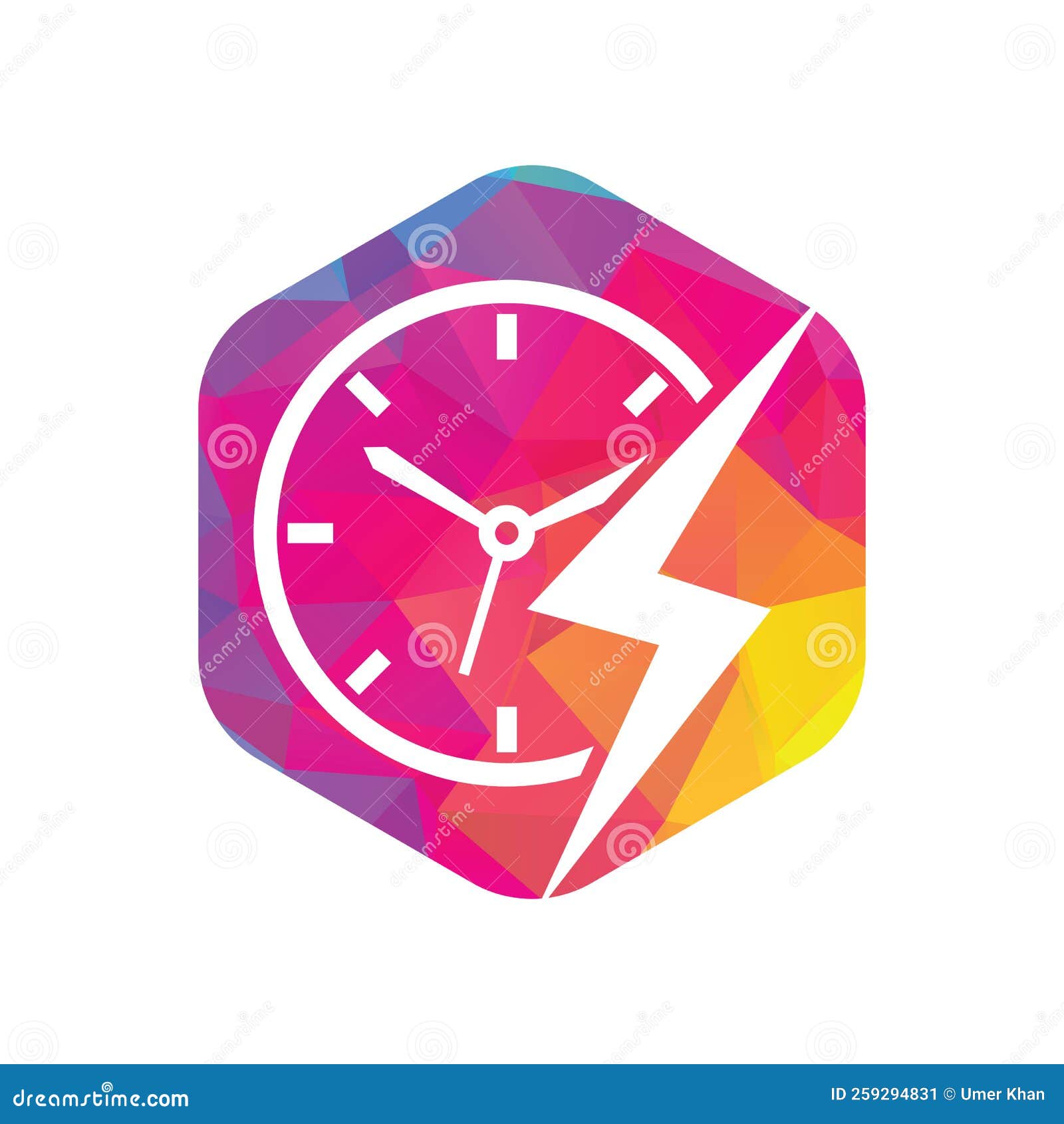 Flash Time Vector Logo Design. Stock Vector - Illustration of ...