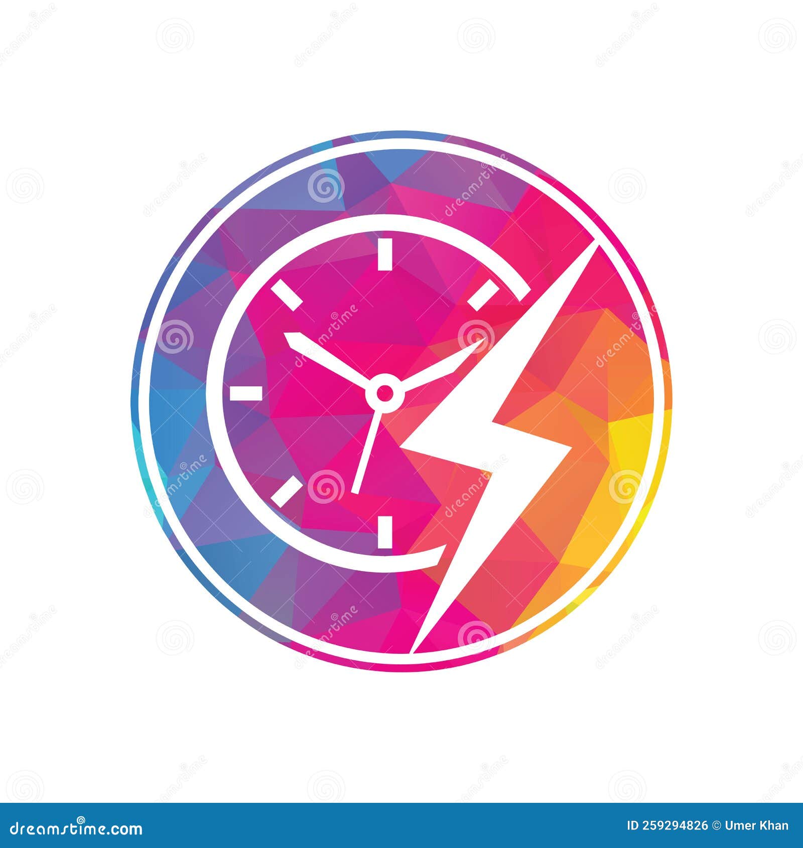 Flash Time Vector Logo Design. Stock Vector - Illustration of ...