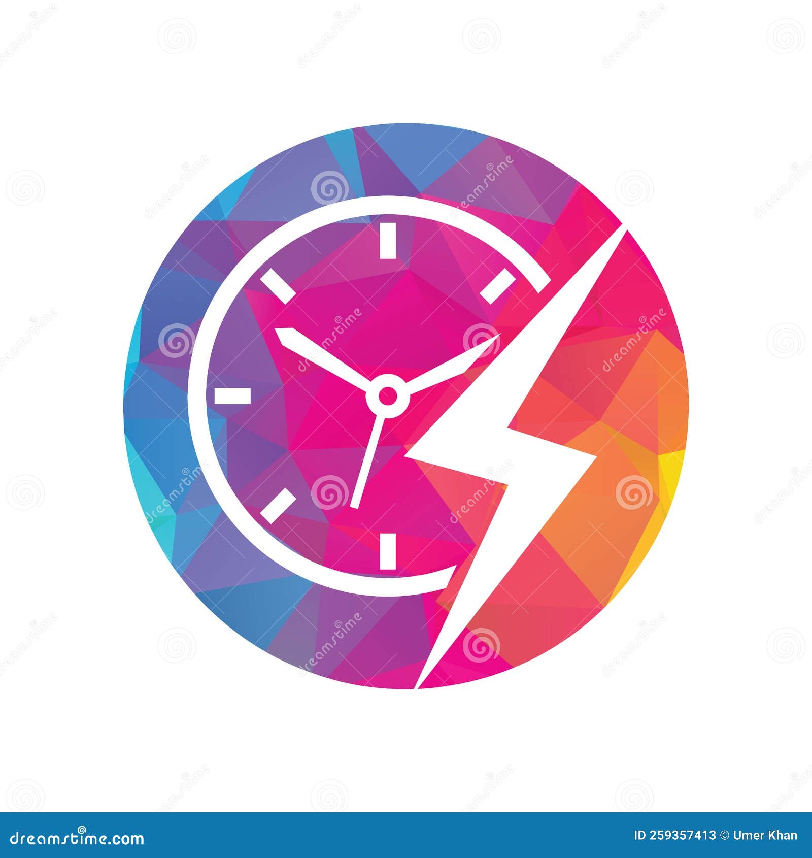 Flash Time Vector Logo Design. Stock Vector - Illustration of watch ...