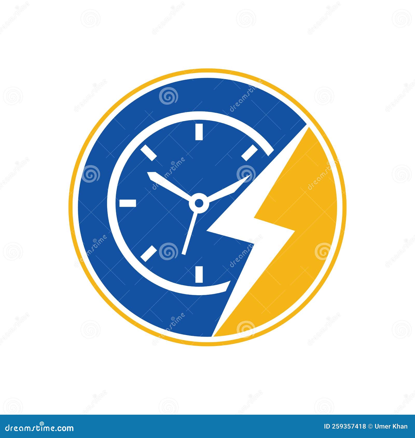 Flash Time Vector Logo Design. Stock Vector - Illustration of time ...