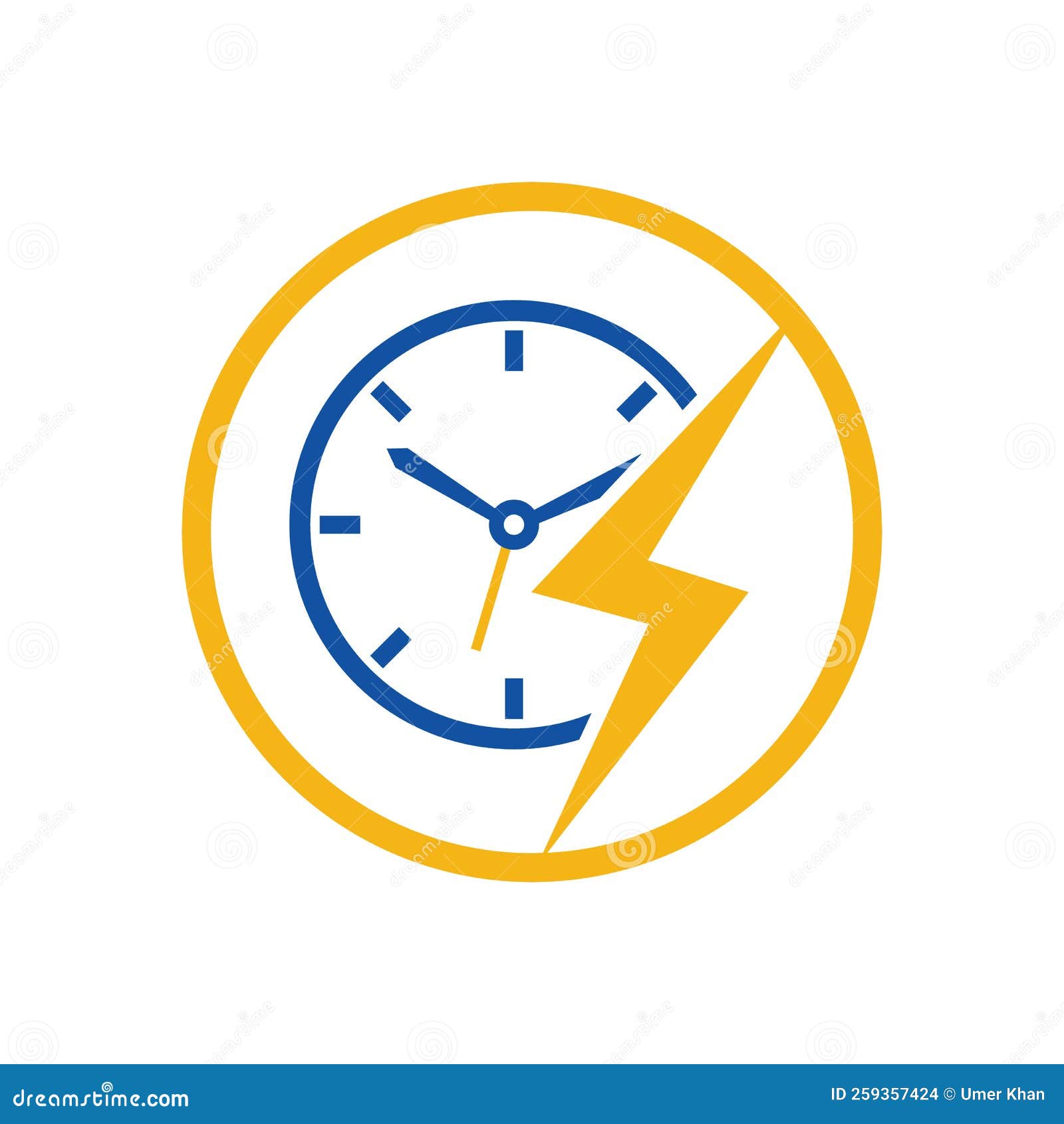 Flash Time Vector Logo Design. Stock Vector - Illustration of ...