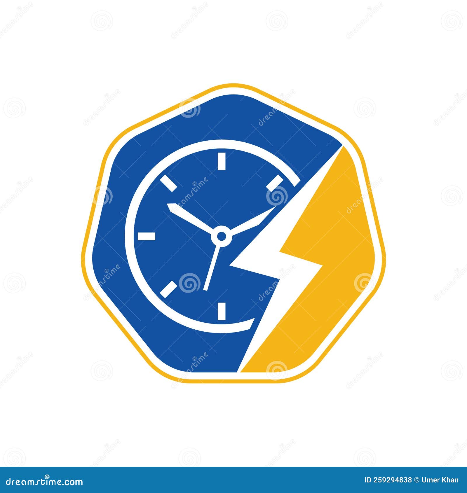 Flash Time Vector Logo Design. Stock Vector - Illustration of design ...
